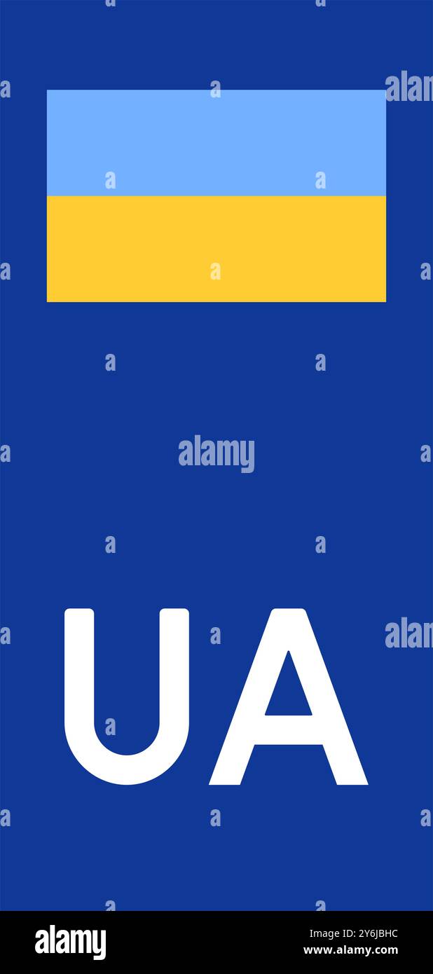 Ukraine Euroband with National Symbol: Blue Background Representing ...