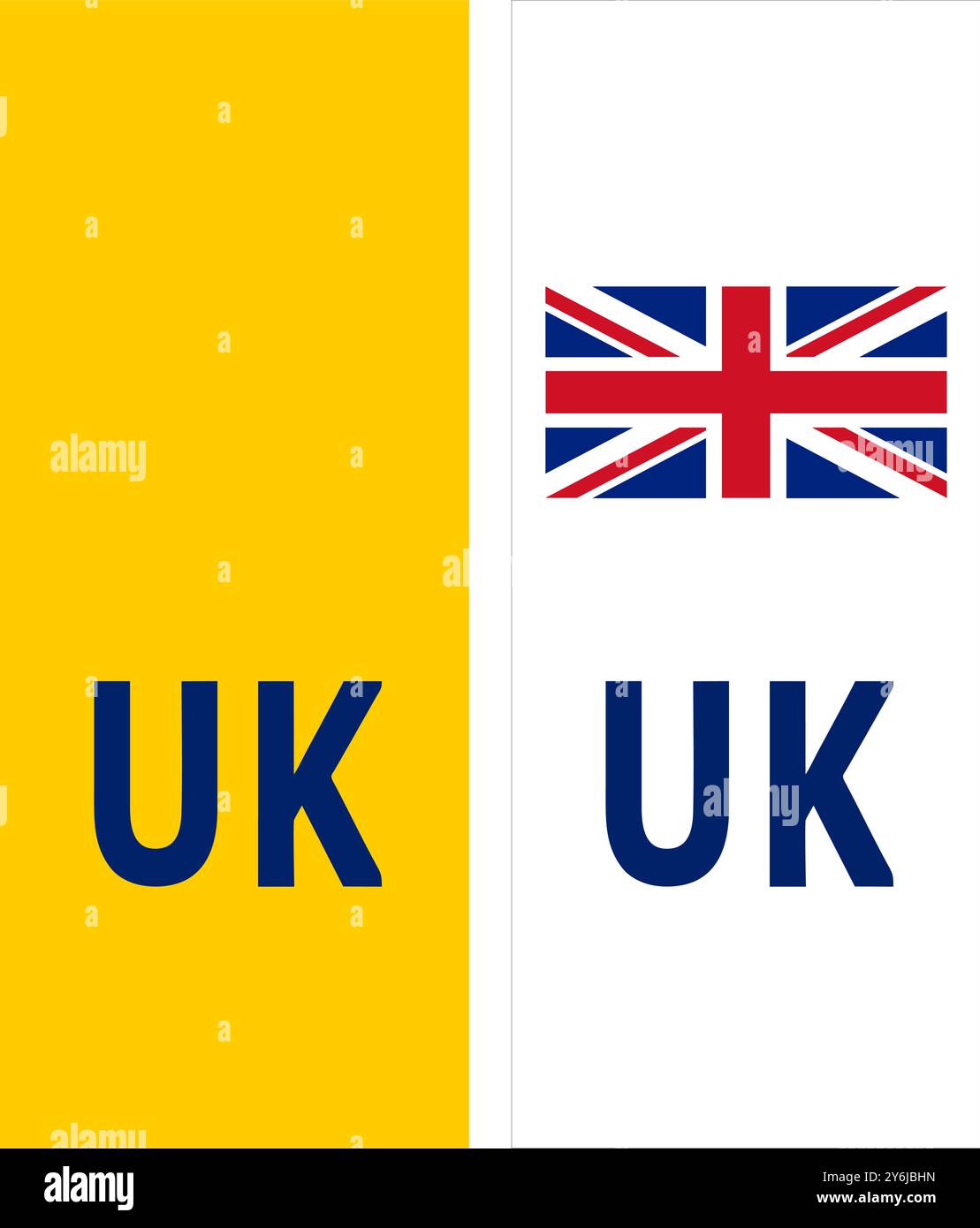 United Kingdom Euroband with National Symbol: Blue Background ...