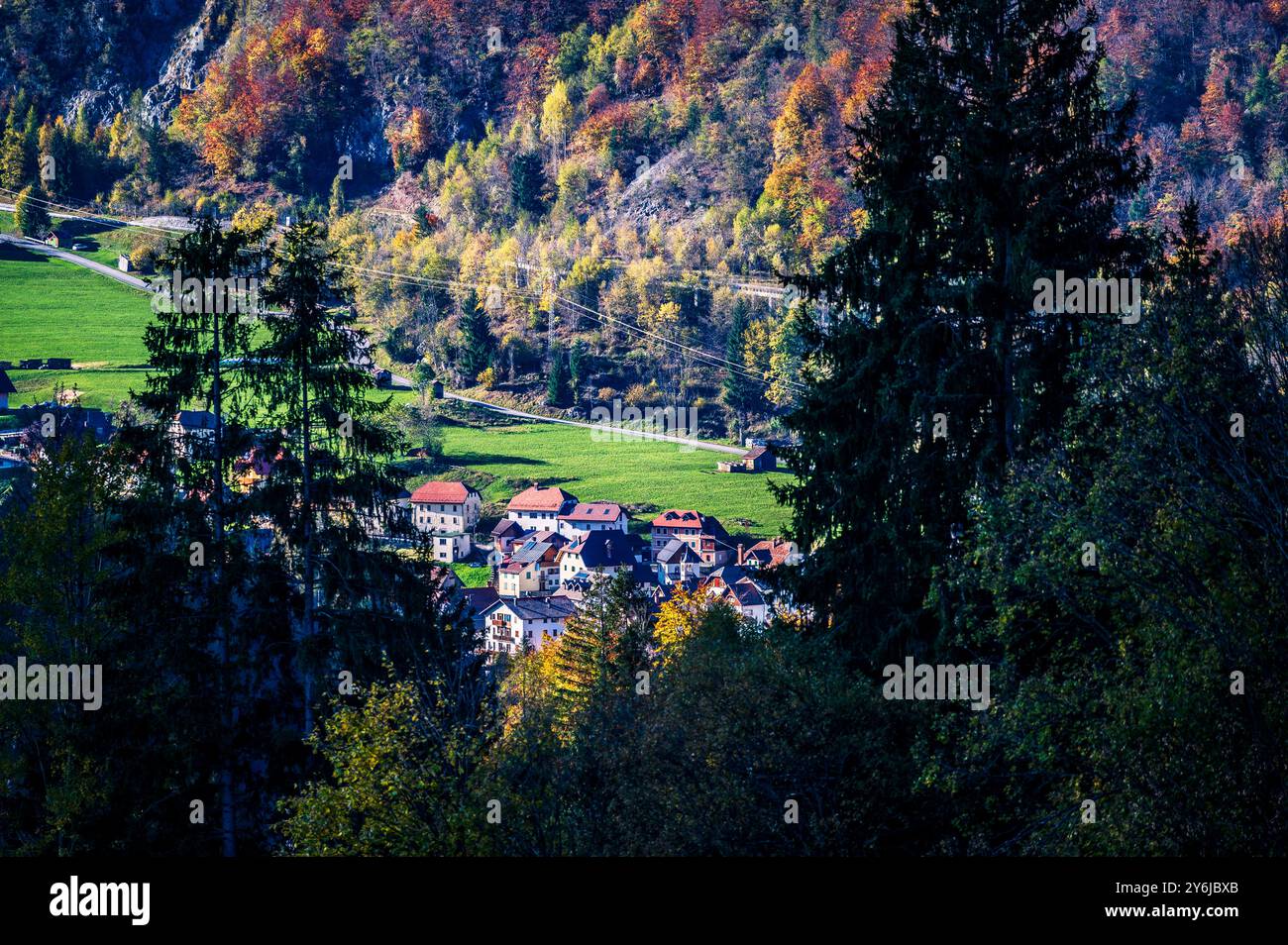 Autumn in Val Degano. Forni Avoltri. Explosion of colors in the Piave ...