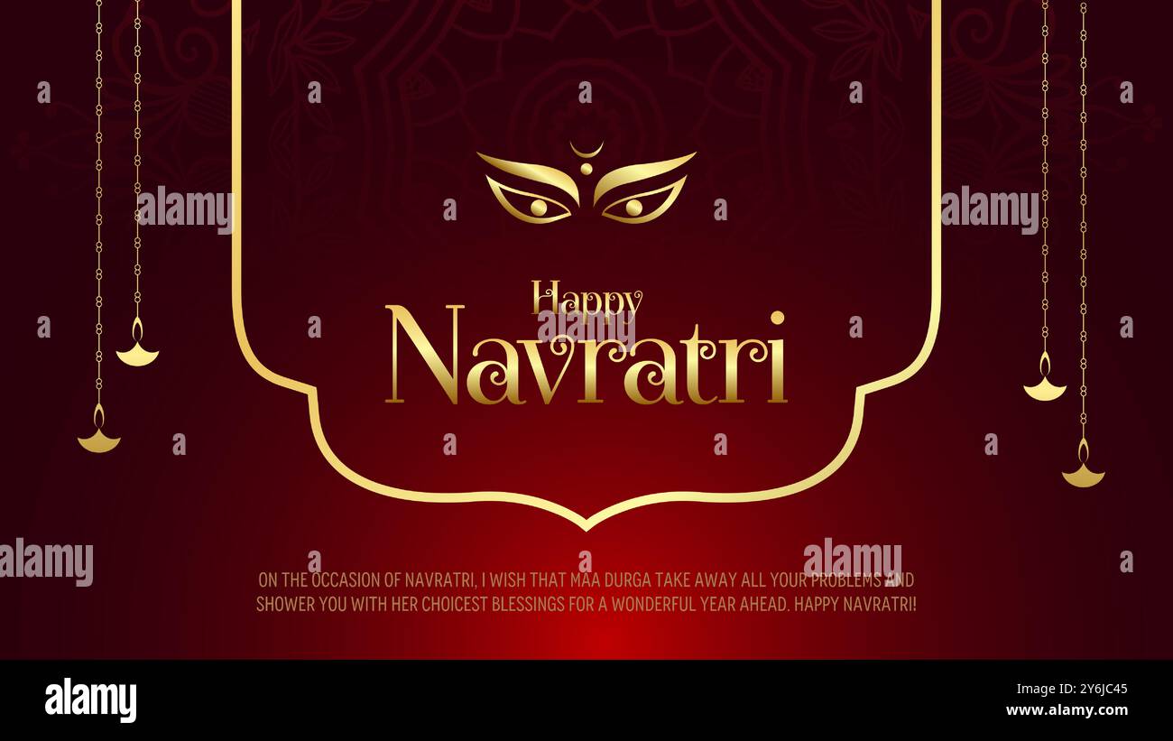 Happy Navratri Indian festival celebrartion decorative background ...