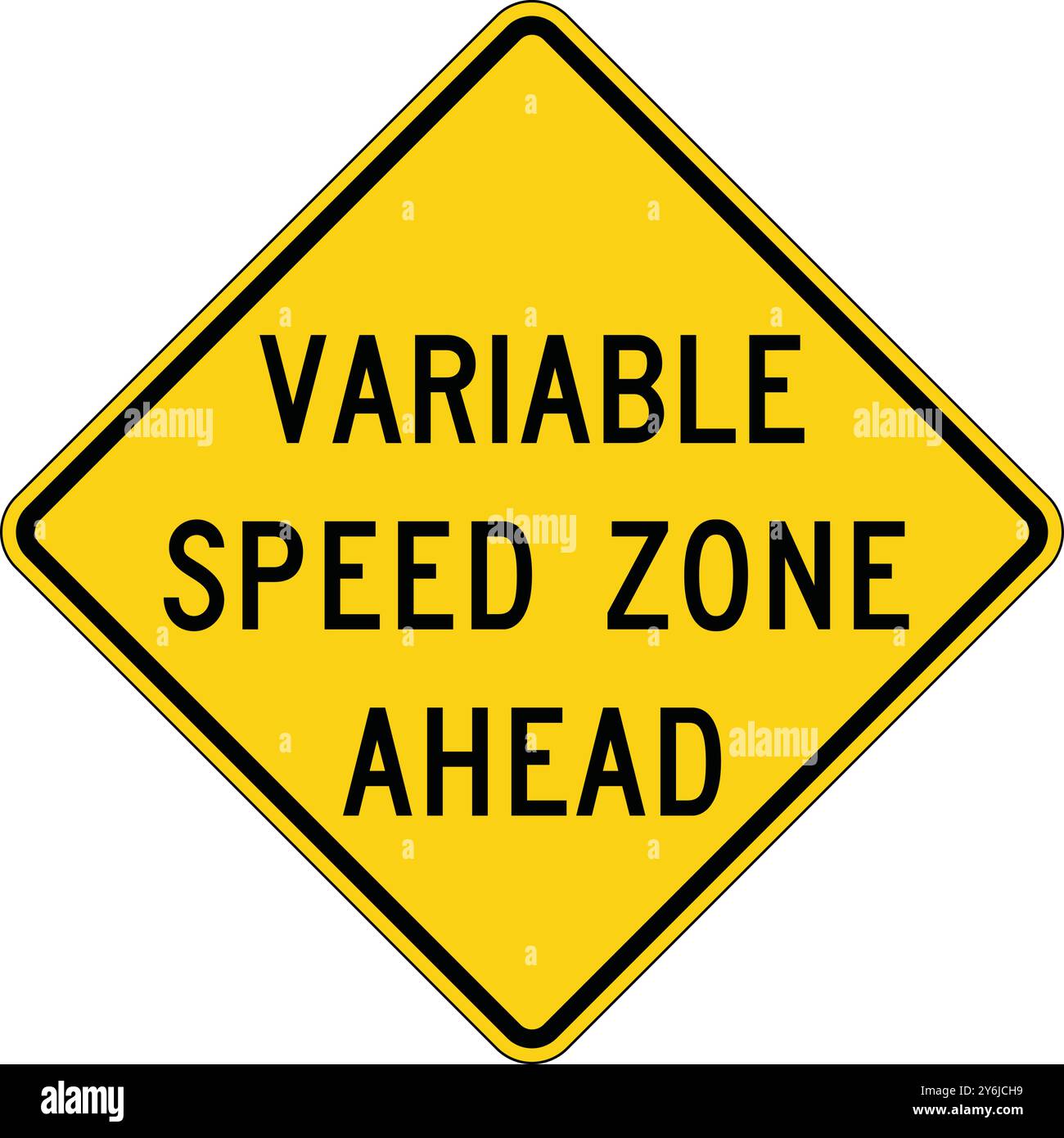 Variable Speed Zone Ahead Advance Traffic Control Signs Stop Yield Traffic Lights Ahead