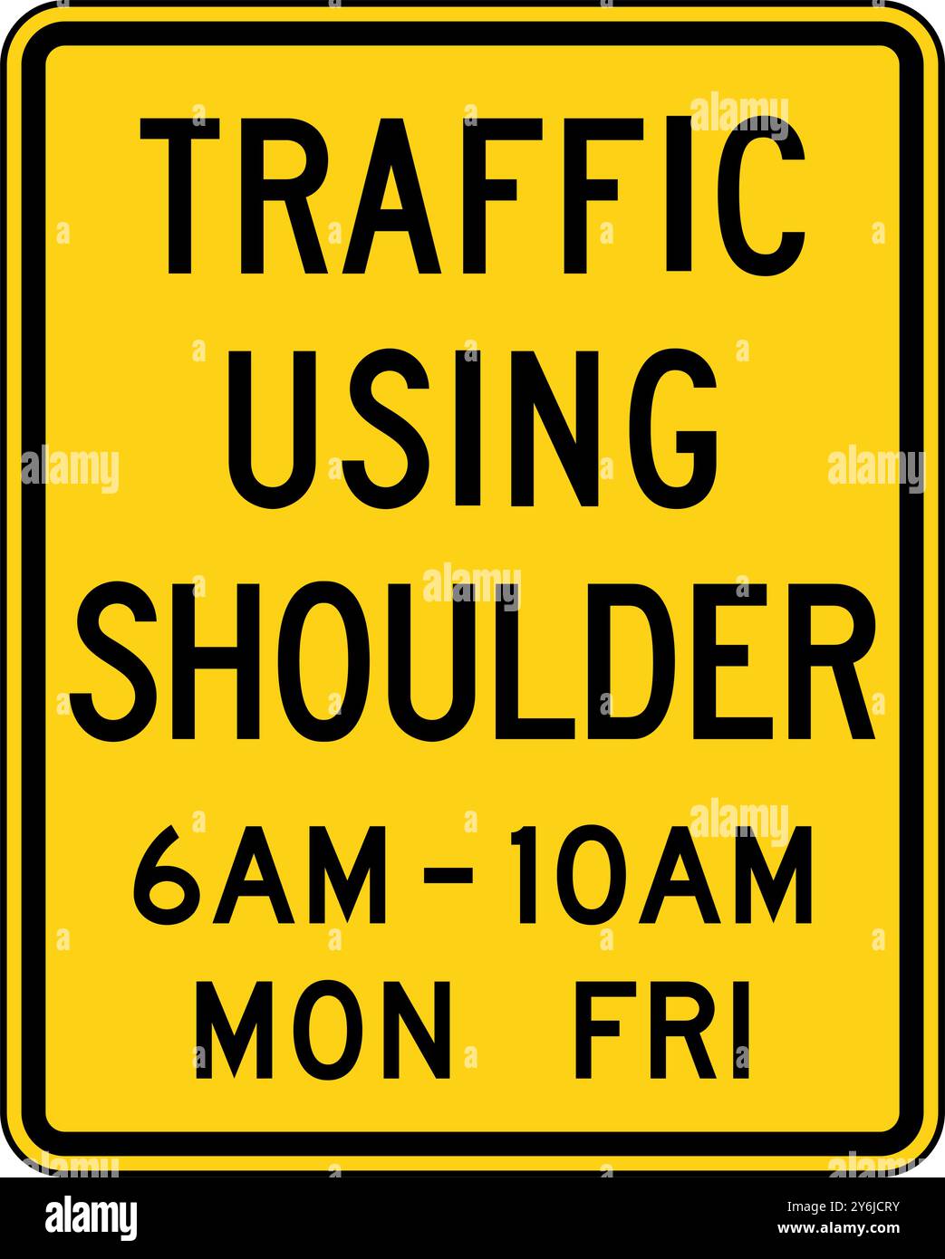Traffic Using Shoulder. Advance Traffic Control Signs: Stop, Yield ...