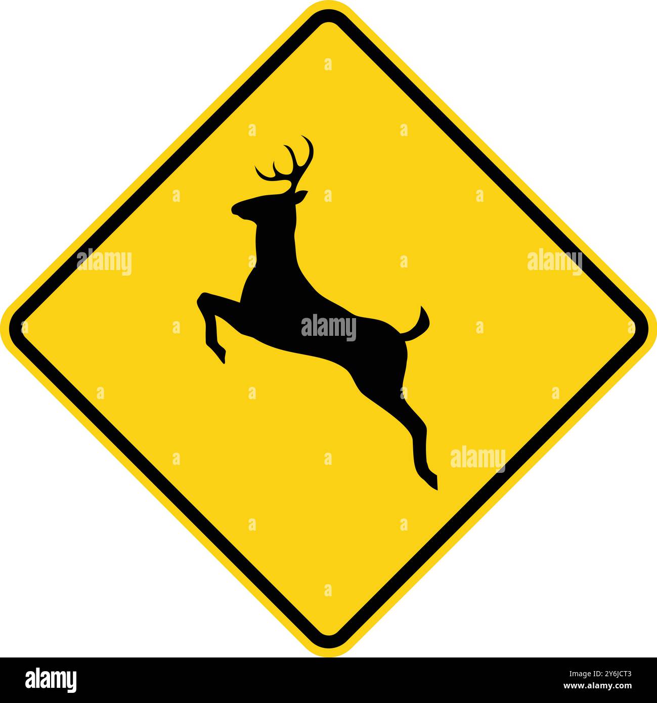 Deer, Advance Road Warning Signs Collection Featuring Bicycles ...