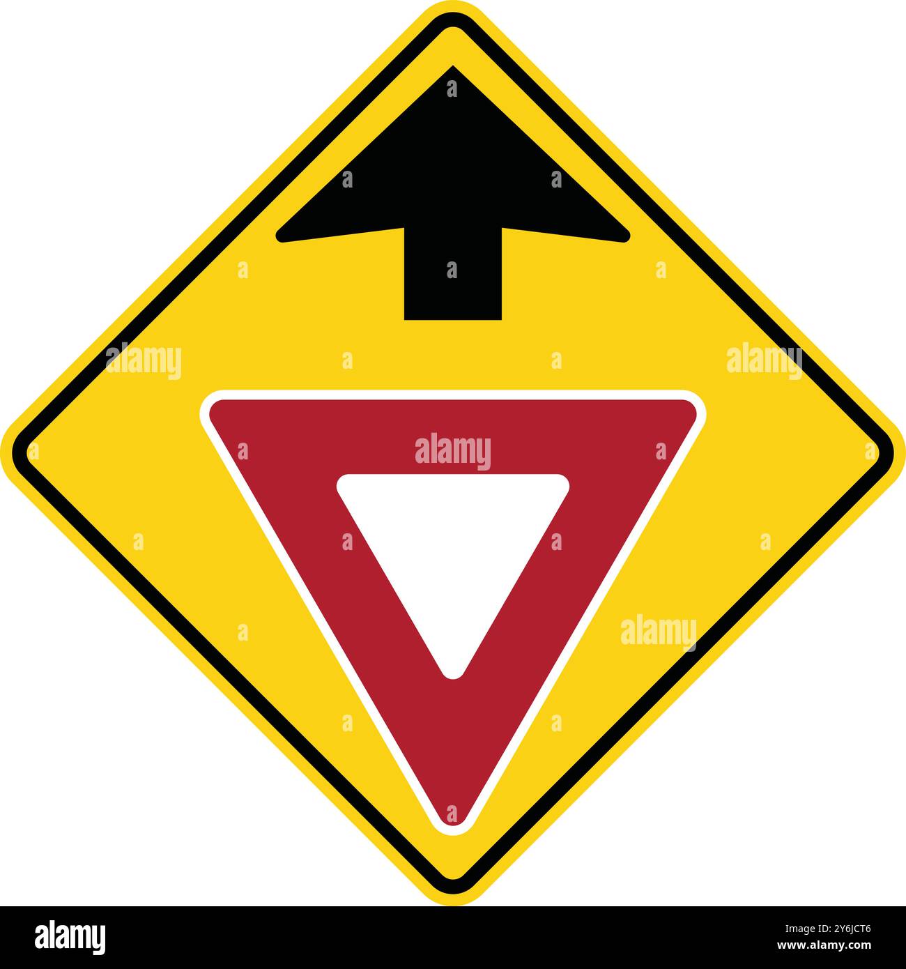 Yield sign ahead. Advance Traffic Control Signs: Stop, Yield, Traffic ...