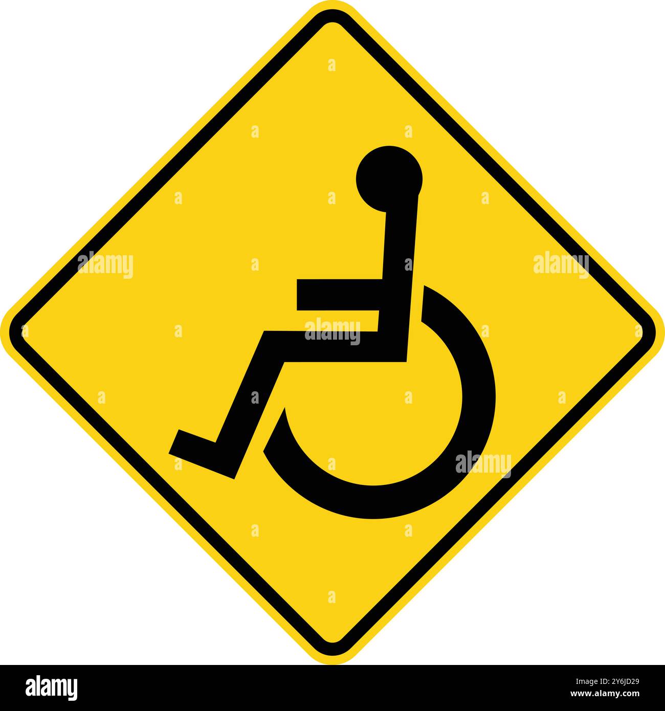 Handicapped, Advance Road Warning Signs Collection Featuring Bicycles ...