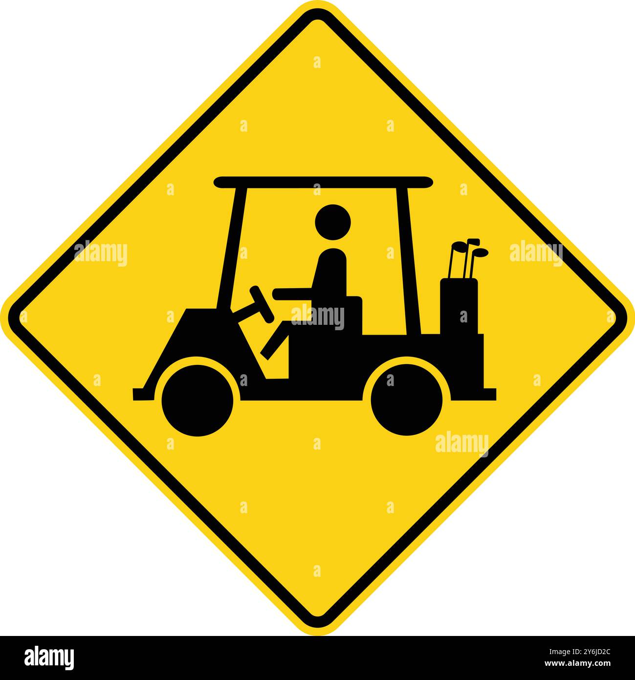 Golf cart, Advance Road Warning Signs Collection Featuring Bicycles ...