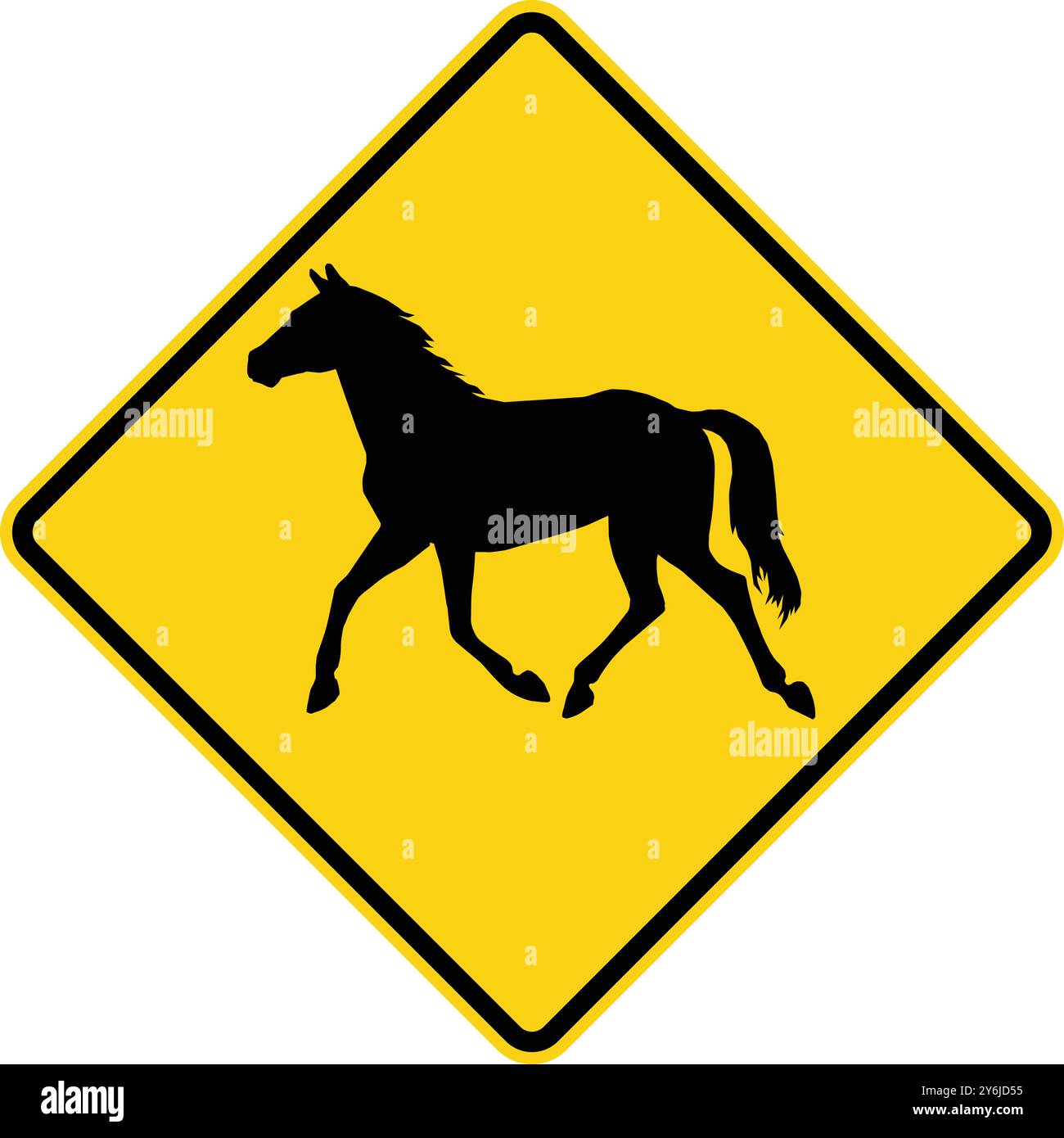 Wild horse, Advance Road Warning Signs Collection Featuring Bicycles ...