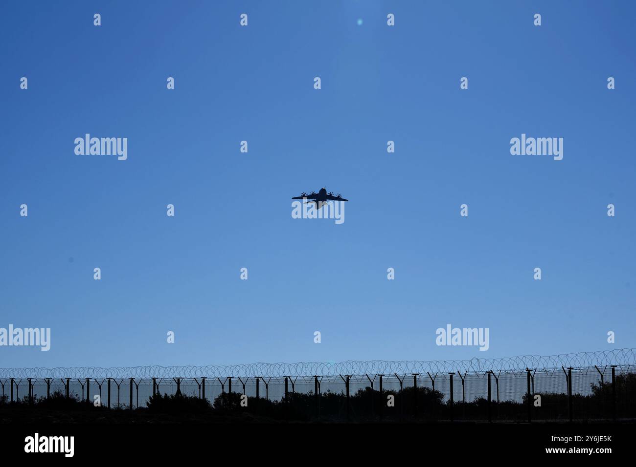 A transport military aircraft departures from Akrotiri royal air forces ...