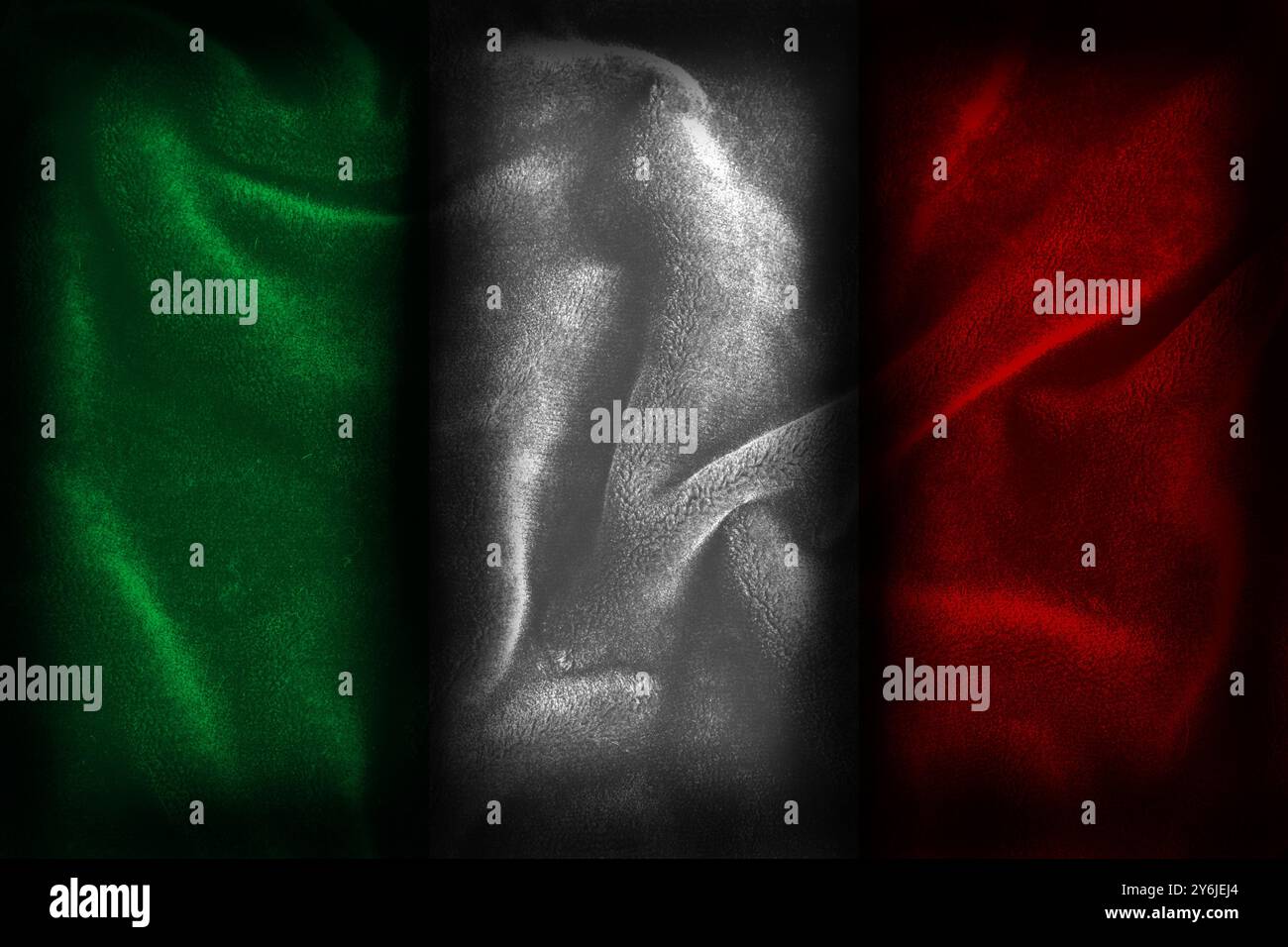 Italian flag illustration (colors representing Italy nation - green ...