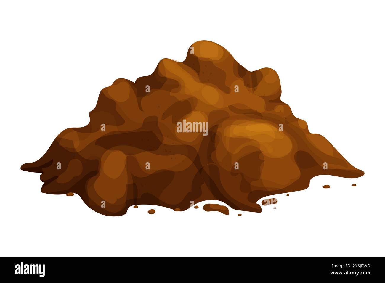 Soil pile, ground heap design element. Organic farming garden compost ...