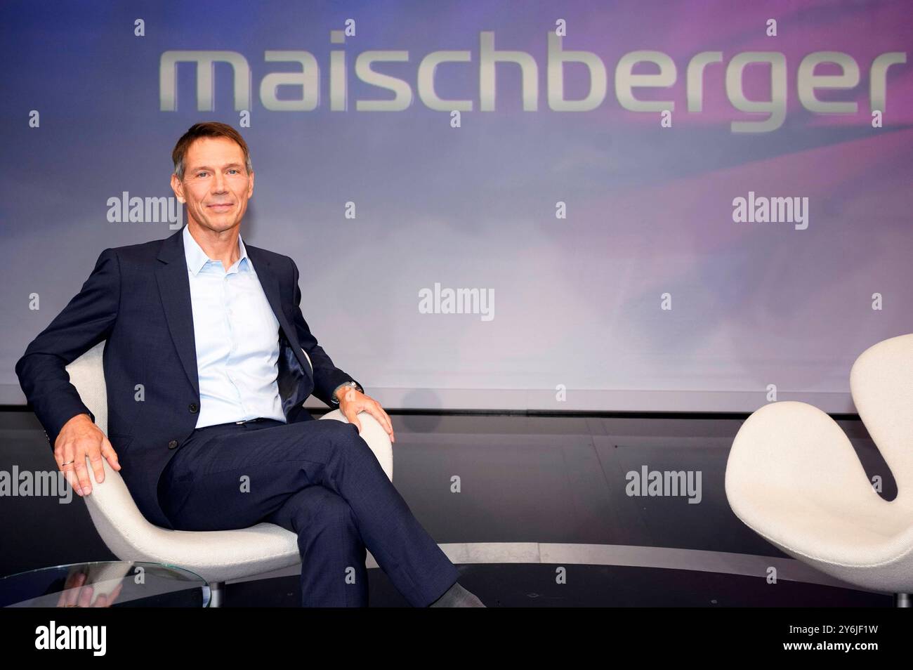 Rene Obermann in der ARD-Talkshow maischberger im Studio Berlin ...
