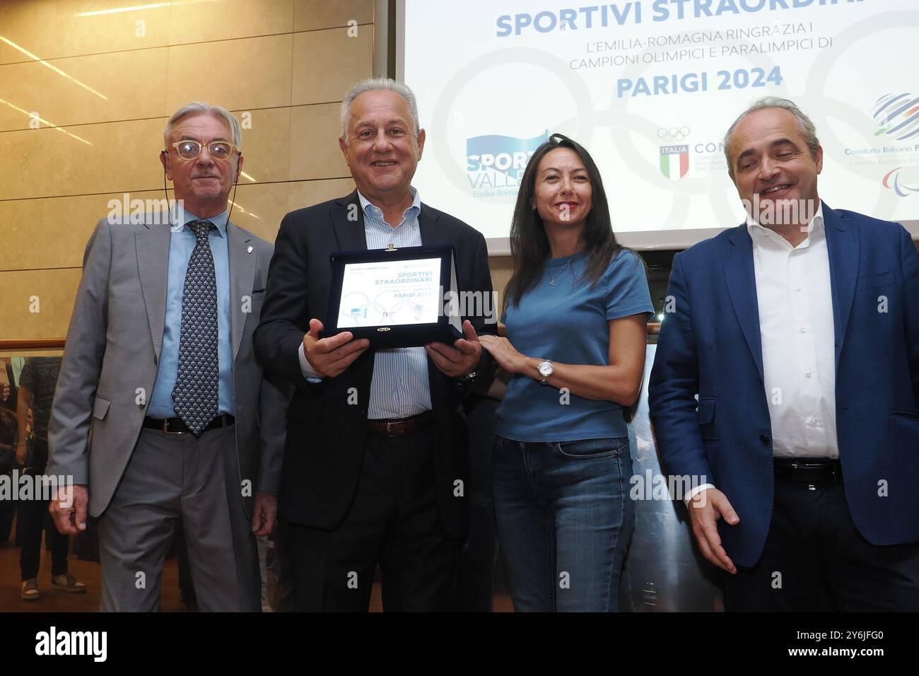 award ceremony for athletes from Emilia-Romagna involved in the 2024 ...