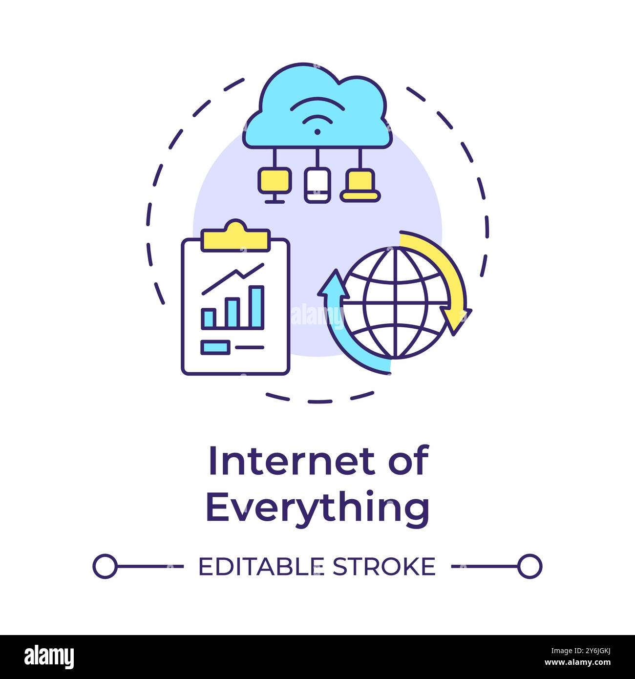 Internet of everything multi color concept icon Stock Vector Image ...