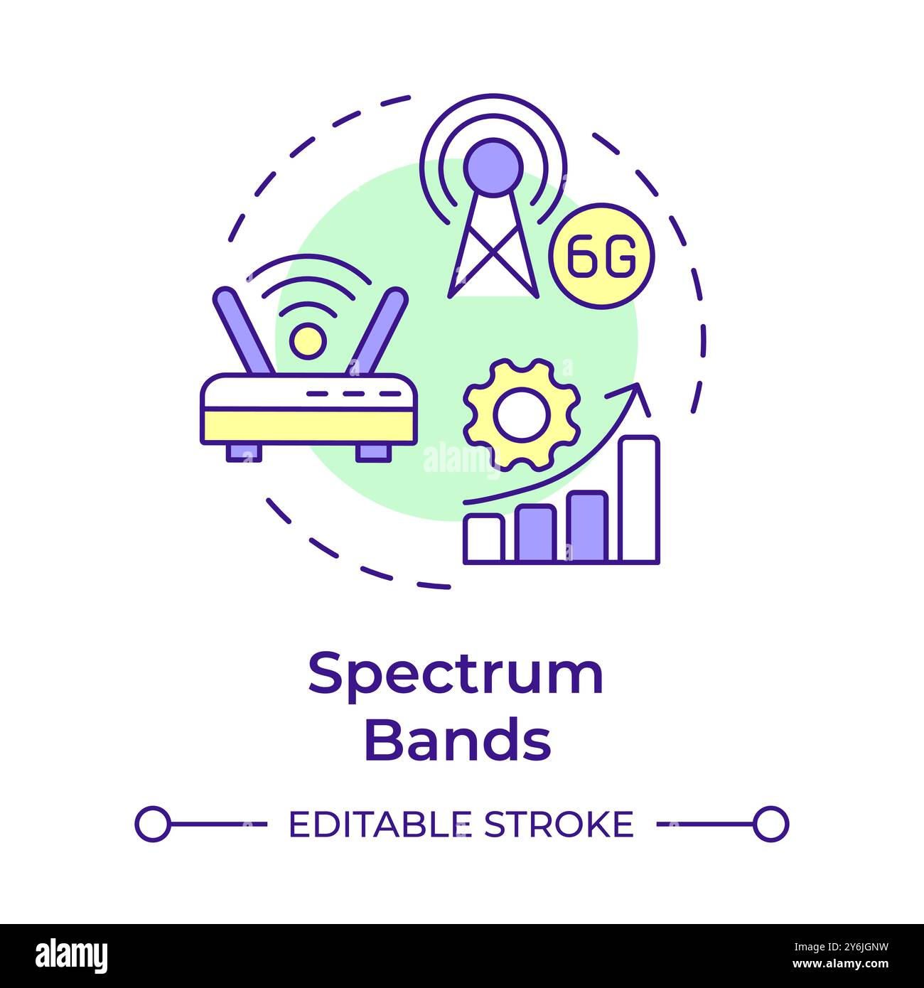 Spectrum bands multi color concept icon Stock Vector Image & Art - Alamy