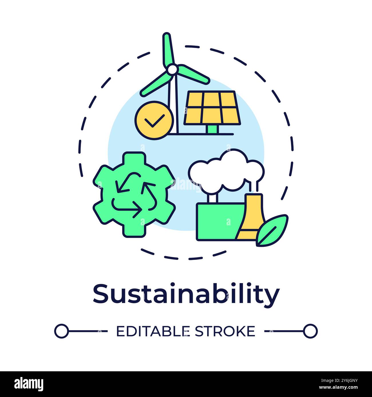 Sustainability multi color concept icon Stock Vector Image & Art - Alamy