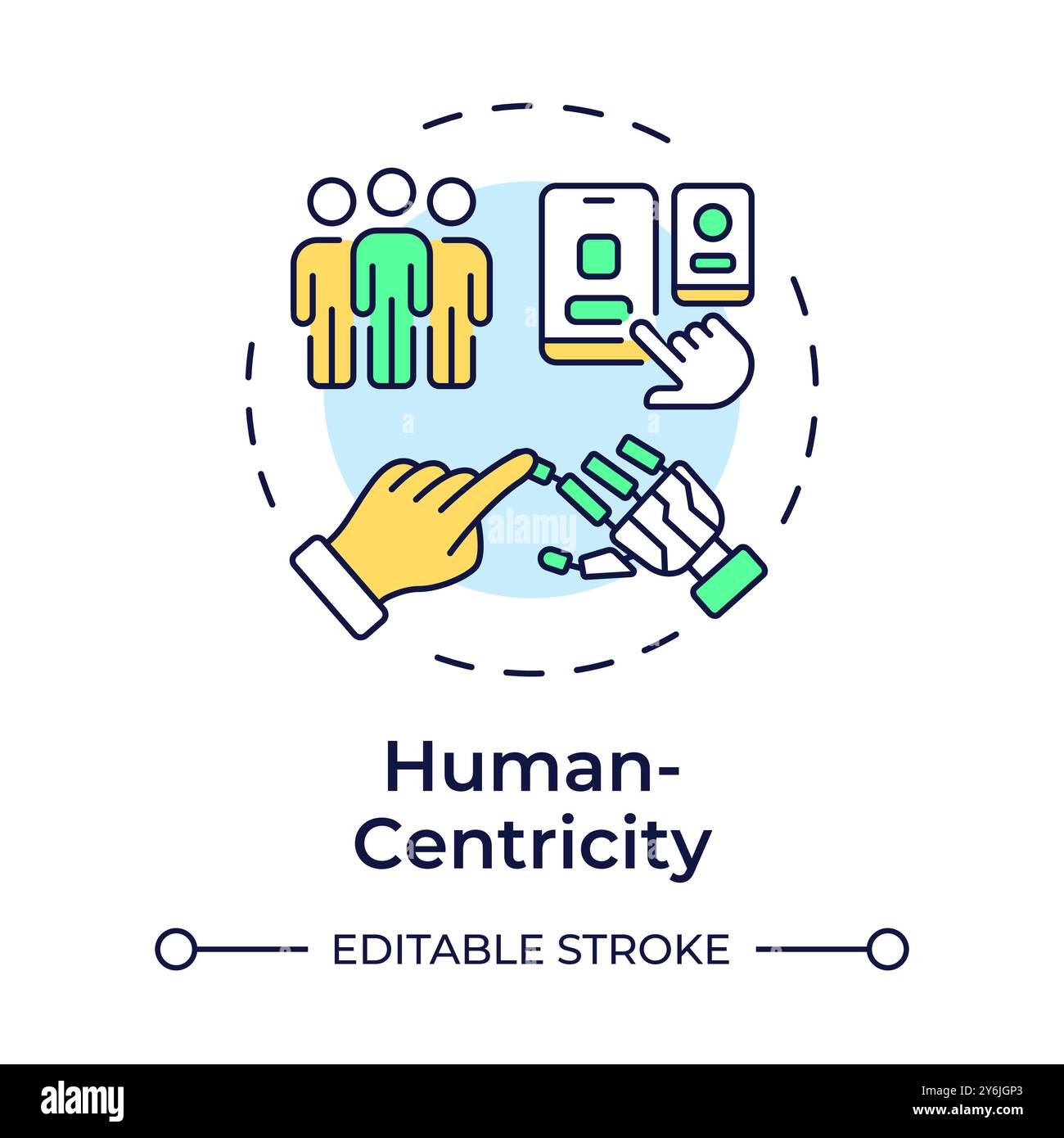 Human-centricity multi color concept icon Stock Vector Image & Art - Alamy