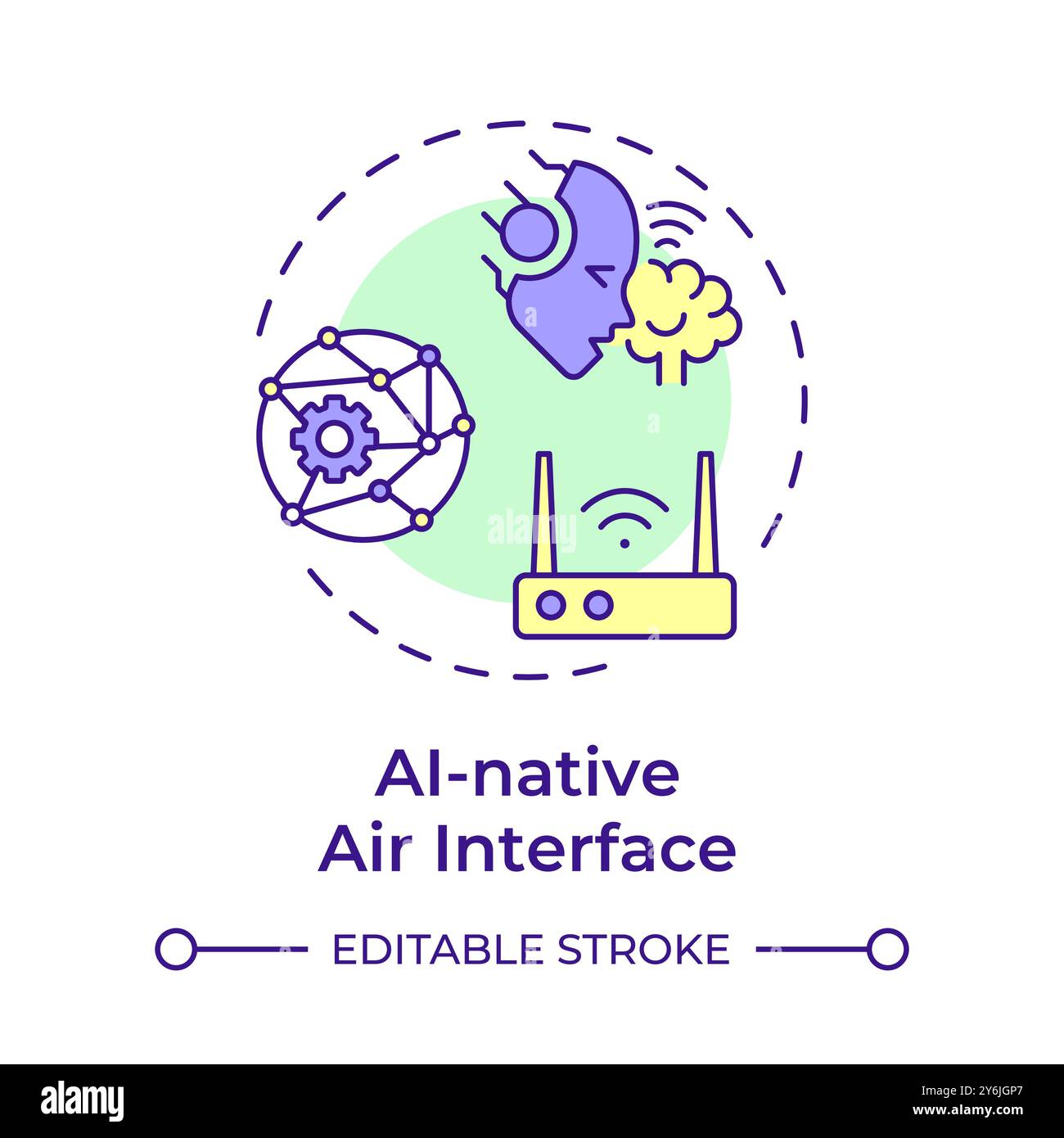 AI-native air interface multi color concept icon Stock Vector Image & Art - Alamy