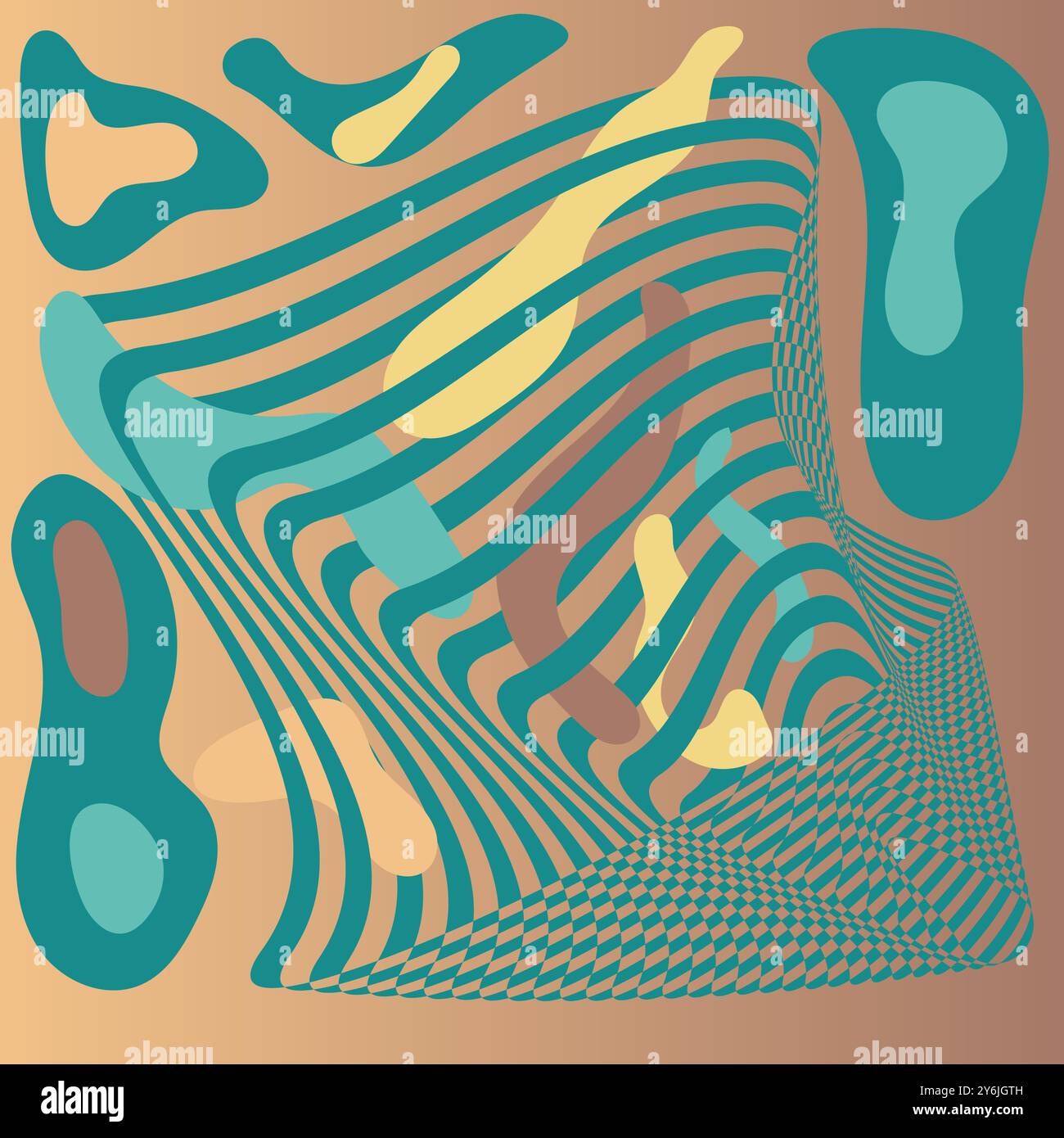 Title Abstract blue, brown, and yellow pattern. Suitable for ...