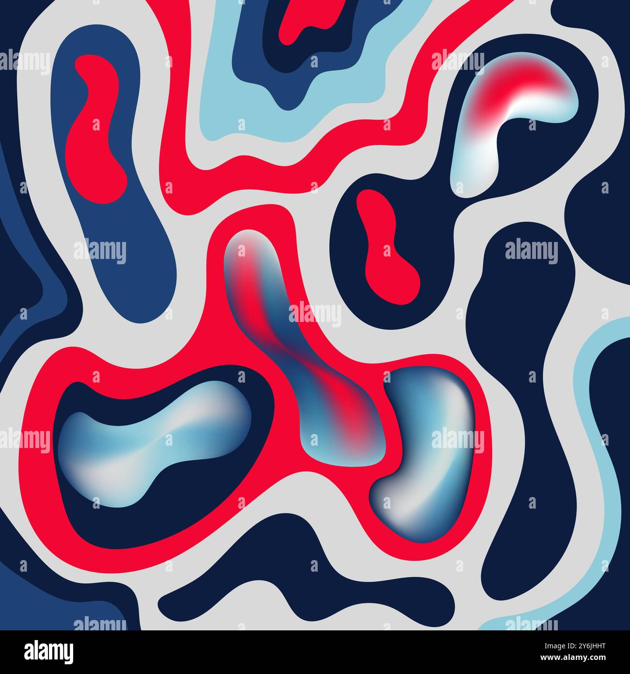 Abstract geometric shapes in red, blue, and white layers with a gradient background. Ideal for ...