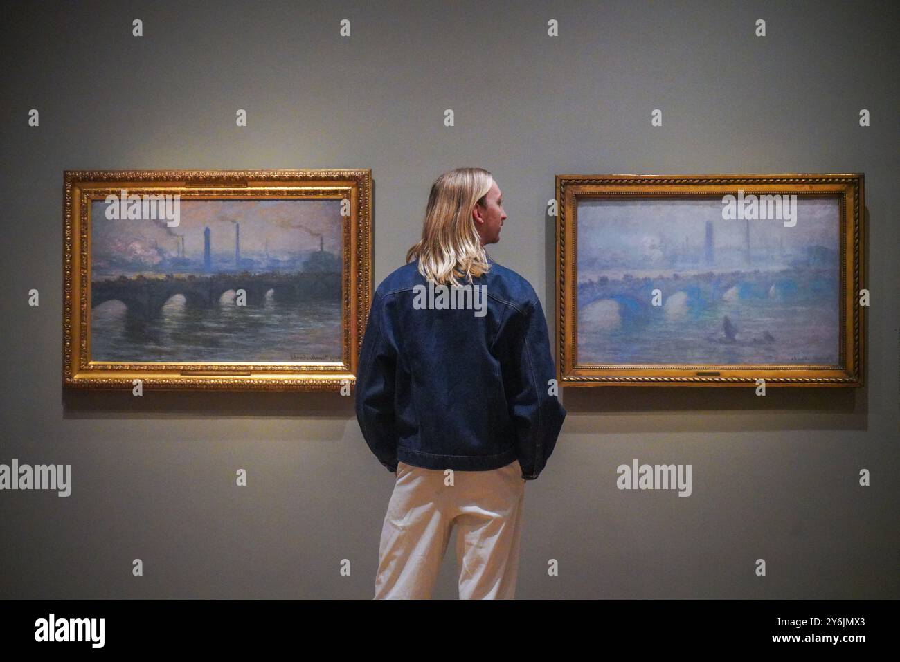 London, UK. 26 September 2024 CLAUDE MONET, Waterloo Bridge Overcast ...