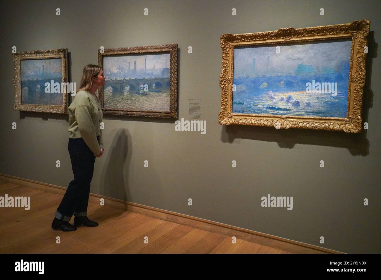 London, UK. 26 September 2024 CLAUDE MONET, Waterloo Bridge Overcast ...