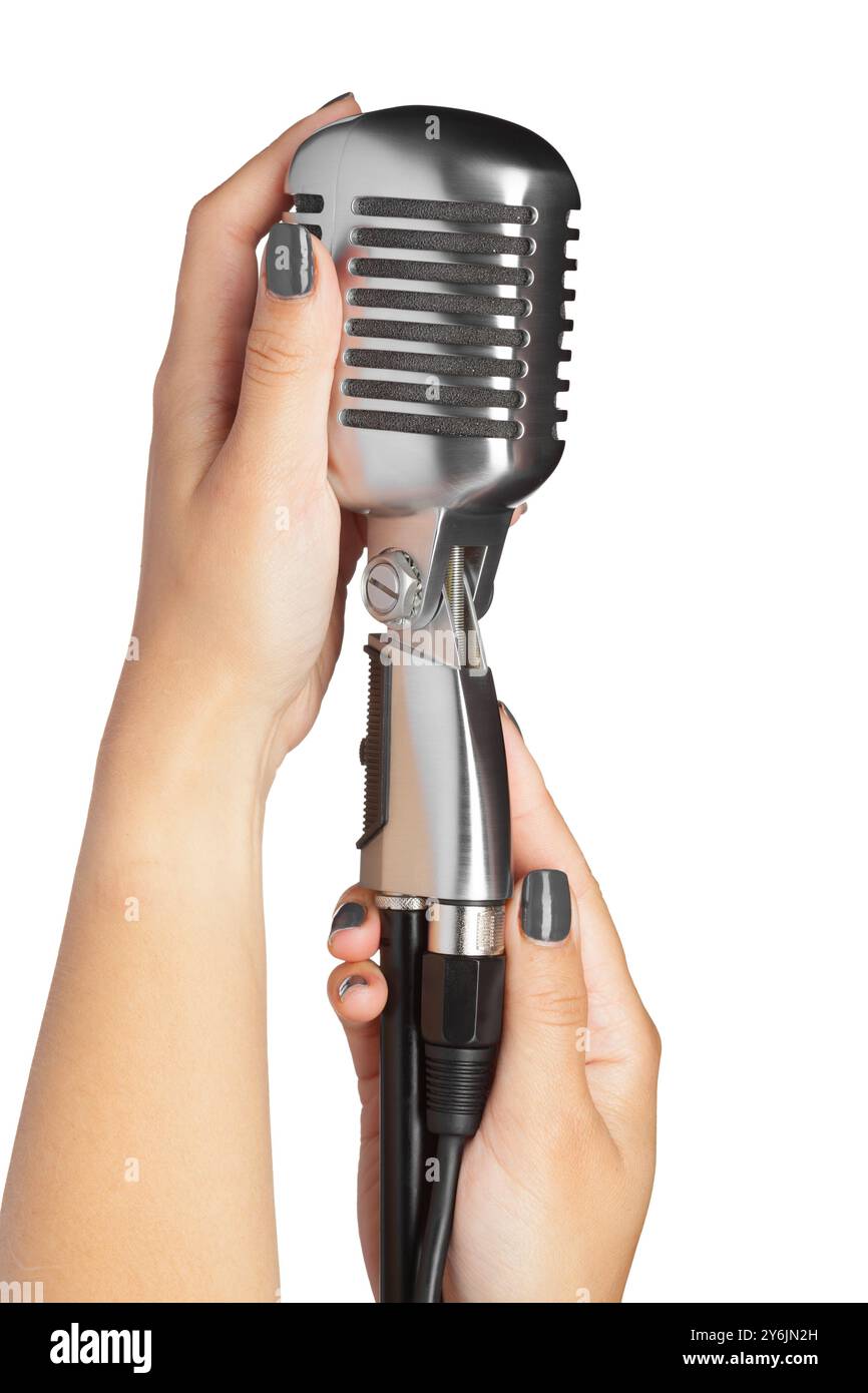 audio microphone retro style Stock Photo - Alamy