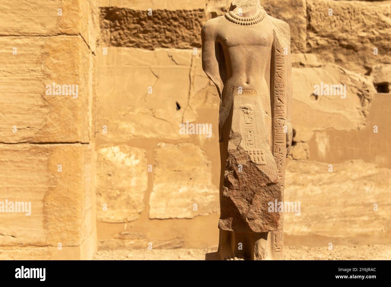 Discovered in the sacred courtyard of the temple of Karnak, the statue ...