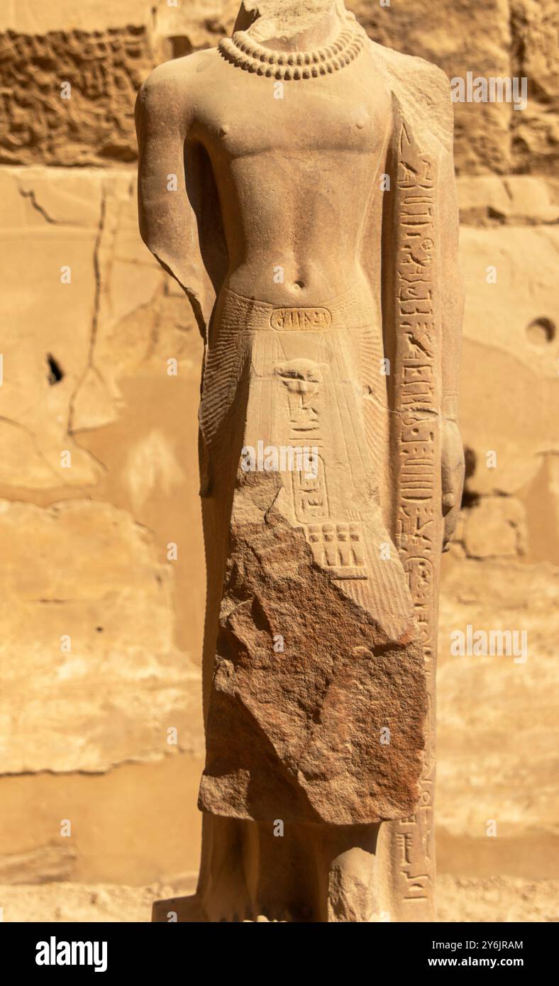 A recently unearthed statue, the Sacred Guardian of the Nile, has been ...