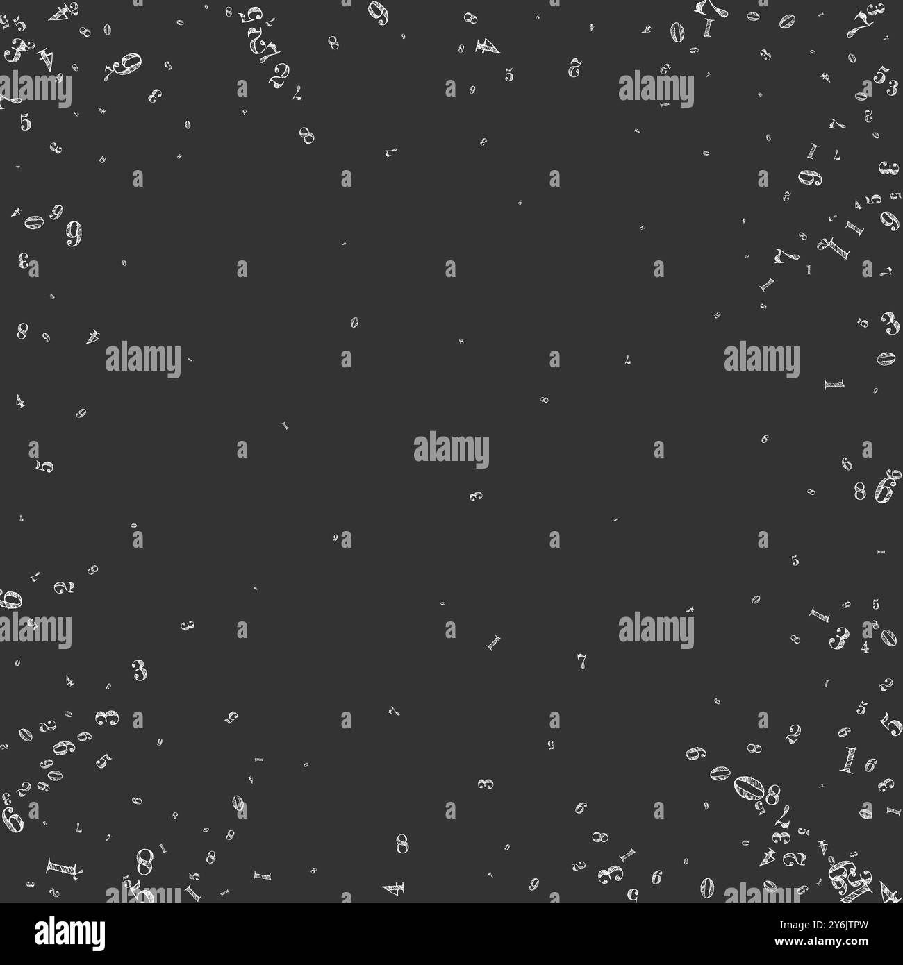 Flying digits and numbers. School math notebook cover. Back to school ...