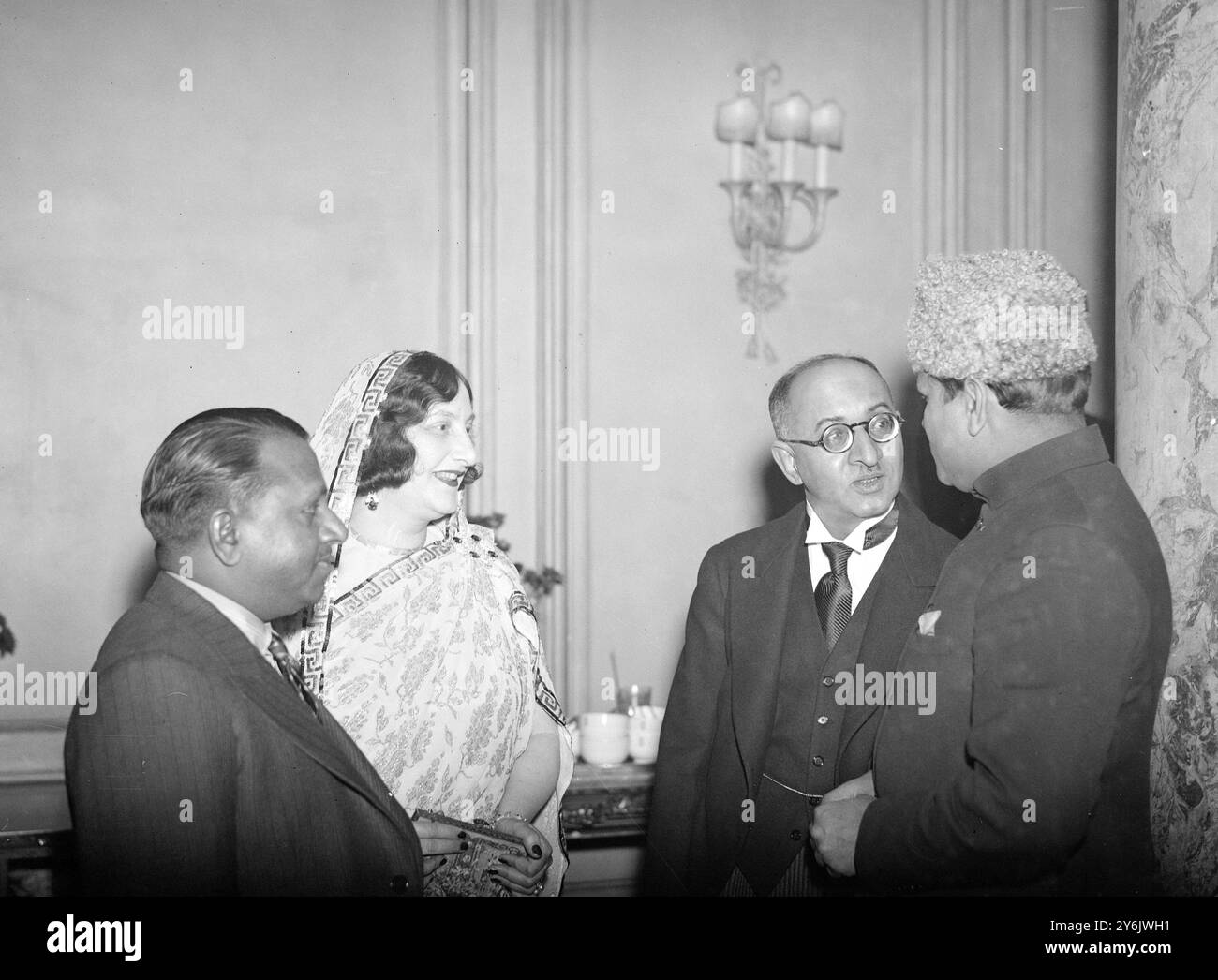 Lord Sinha ( with glasses ) at the reception of Mr Sanghi at the ...