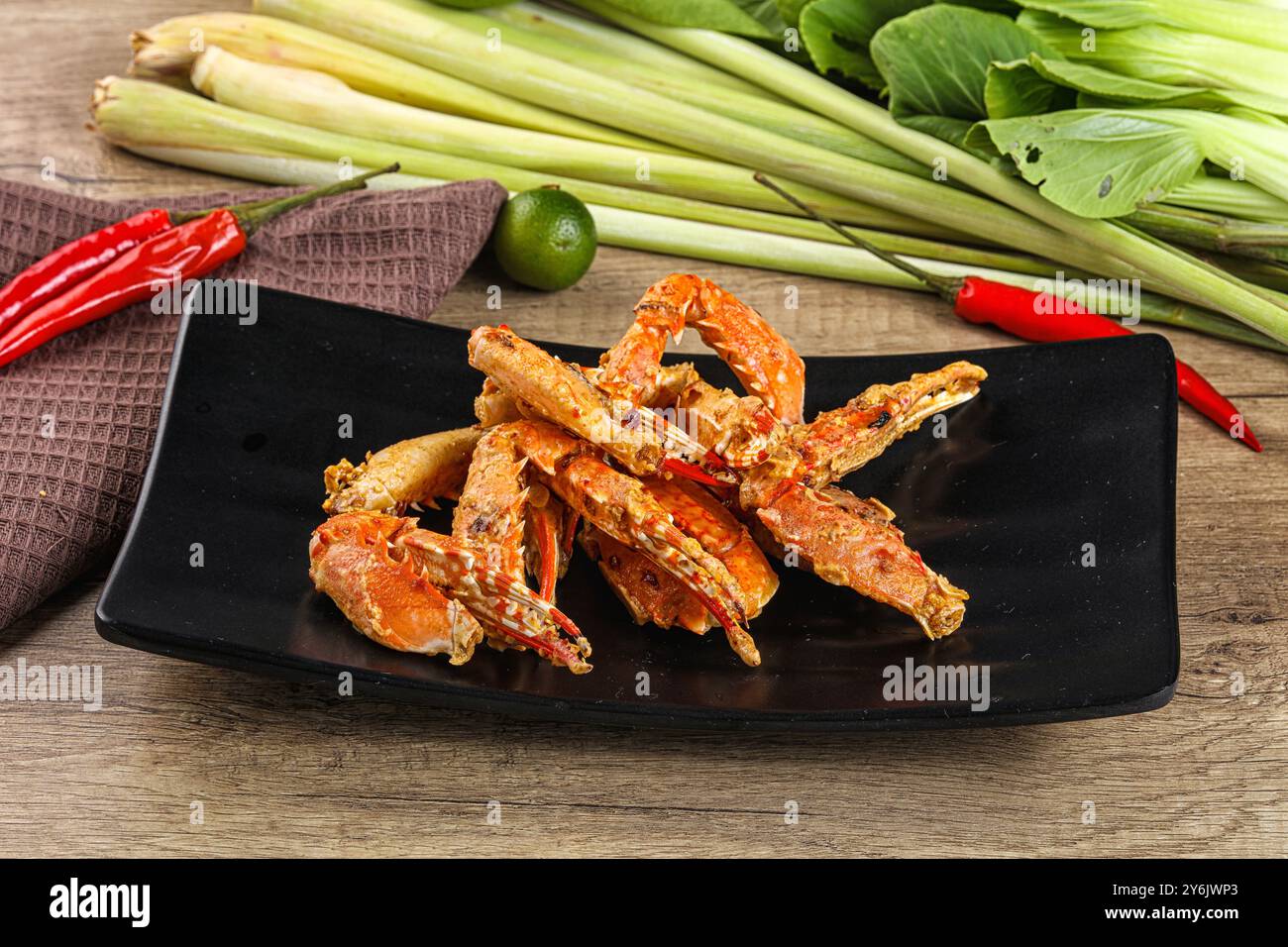Delicous steamed Spider crab Claws snack Stock Photo - Alamy
