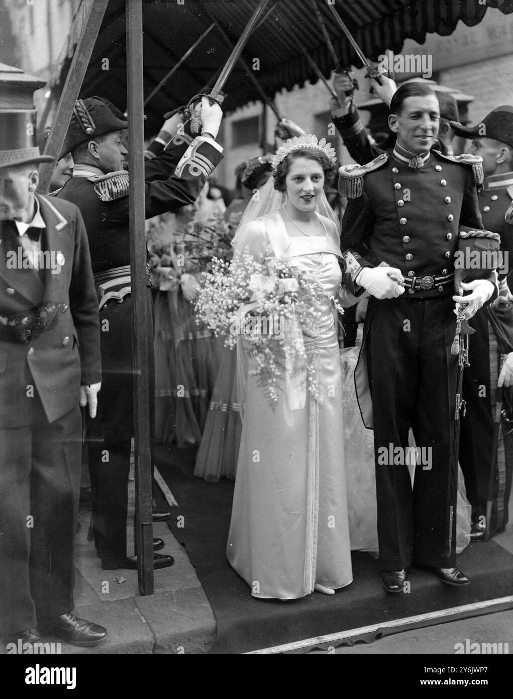 Wedding of Lieutenant Commander John Burstall R . N . and Miss ...