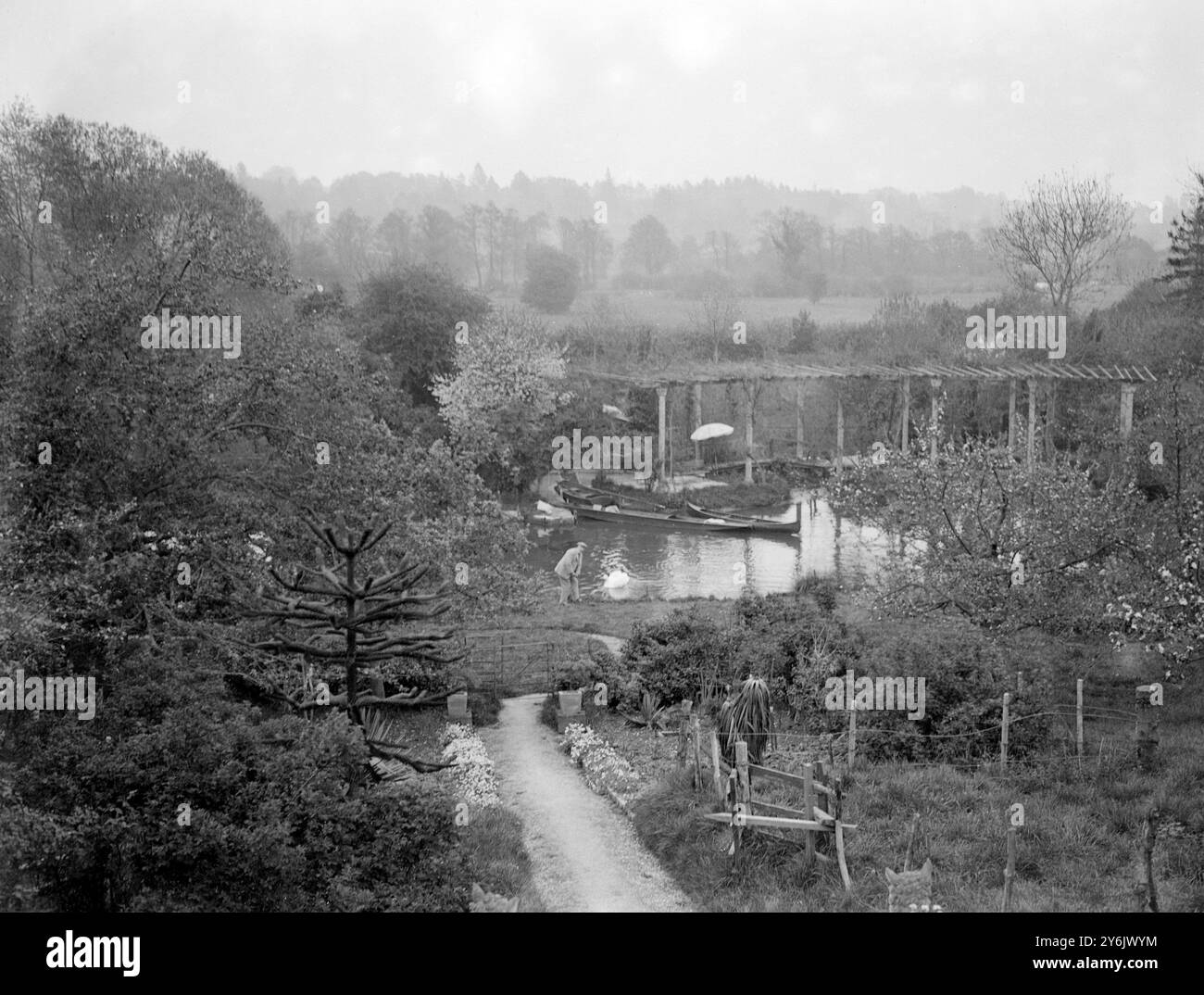 At " The Malms " , Shawford , Hampshire , England , residence of the ex ...