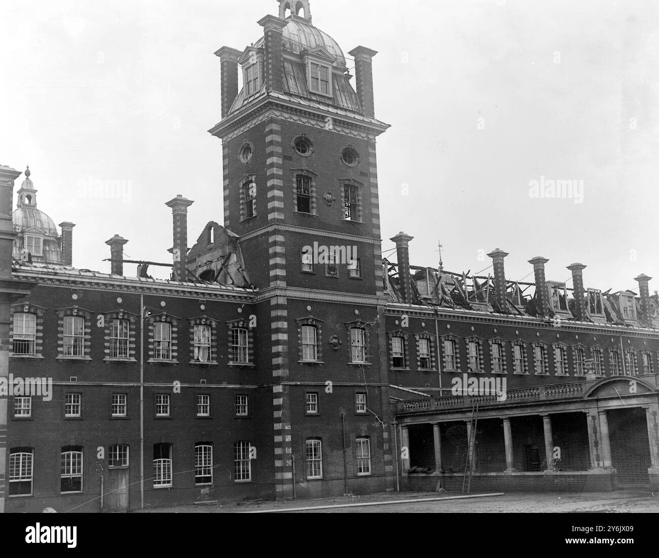 The fire at Wellington College , ( public school ) Berkshire , England ...