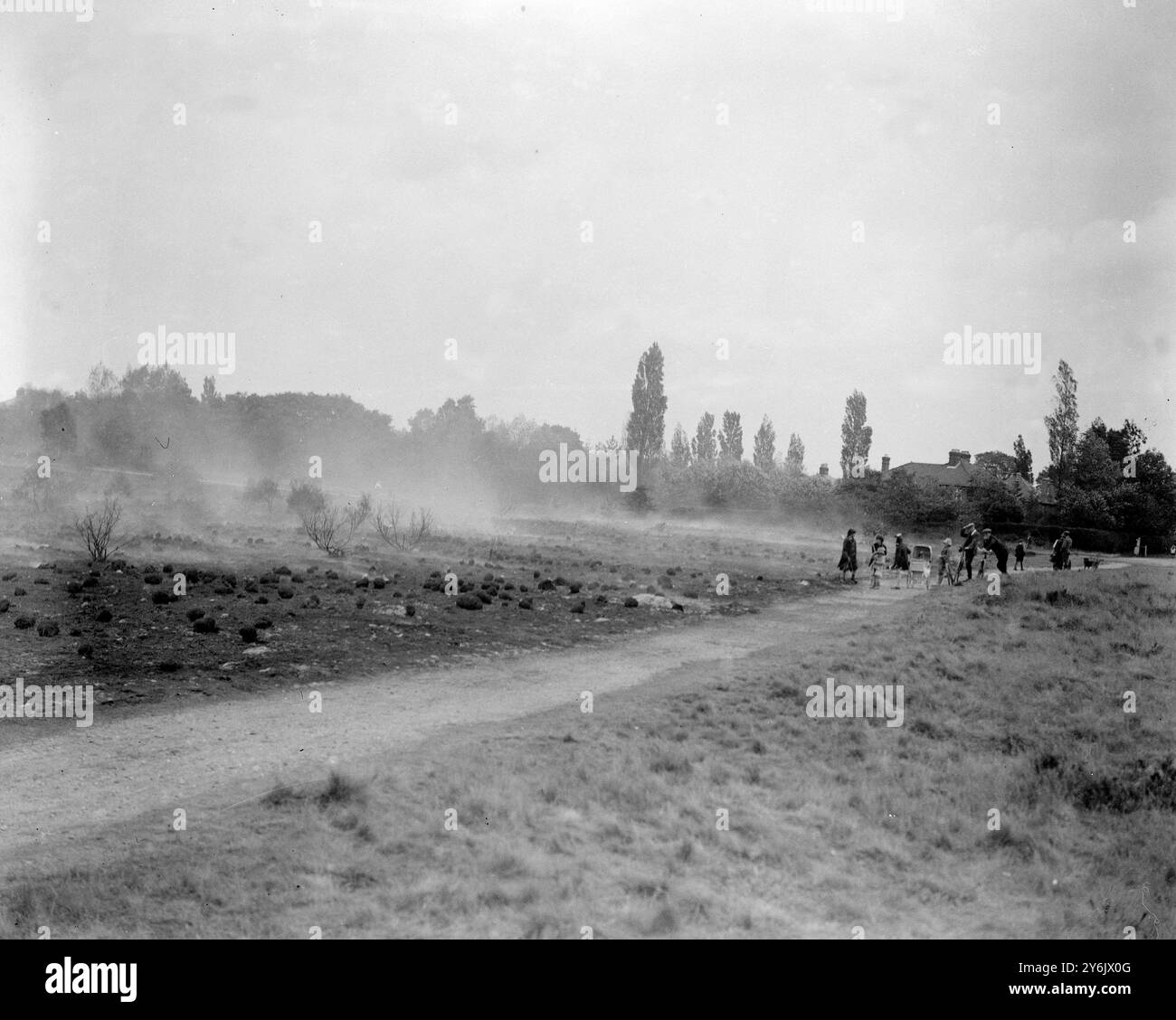 Serious heath fire at Farnham Common , Buckinghamshire , England ...