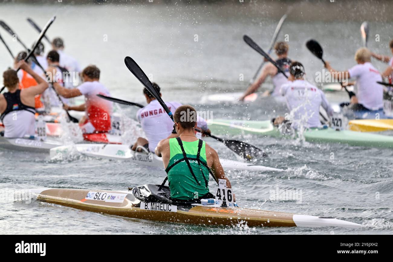 The start of the K1 Men Under 23 Long Distance race during the 2024 ...