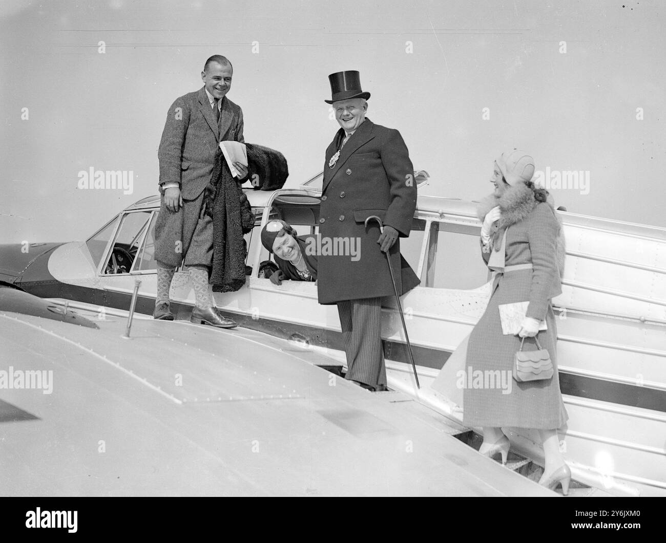 At Heston Aerodrome , London , England The Lord Mayor and Lady Mayoress ...