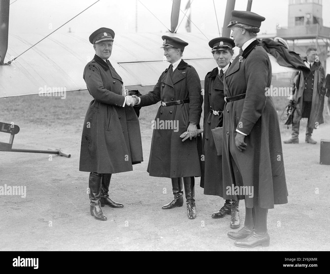 Commandant Mary Allen , ( left ) leaves Waddon , south London , for ...