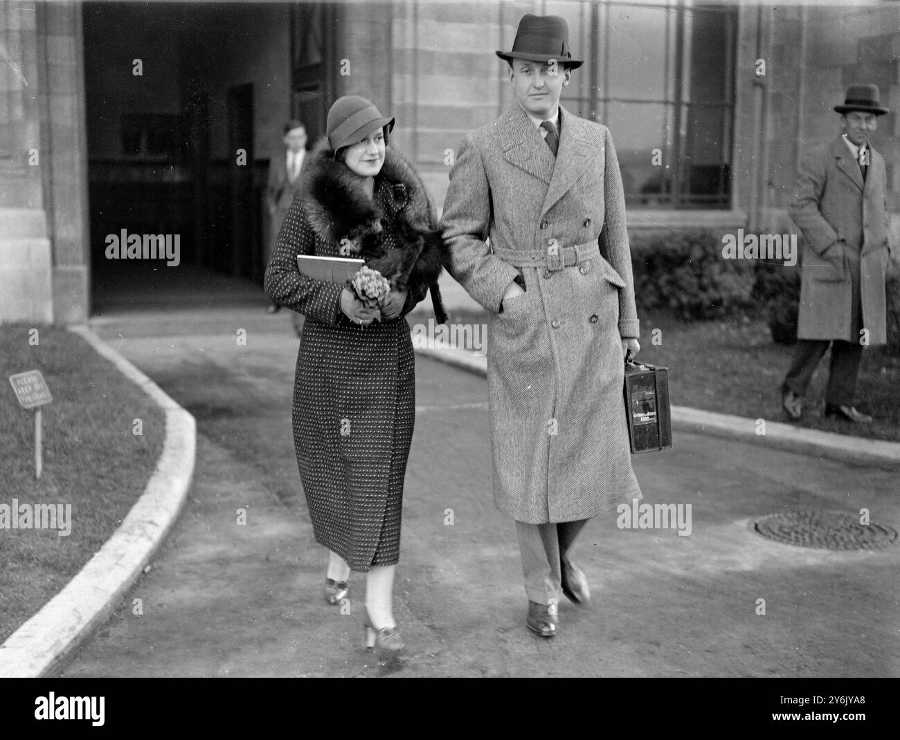 At Croydon Airport, South London, England Lord and Lady Long of Wraxall ...