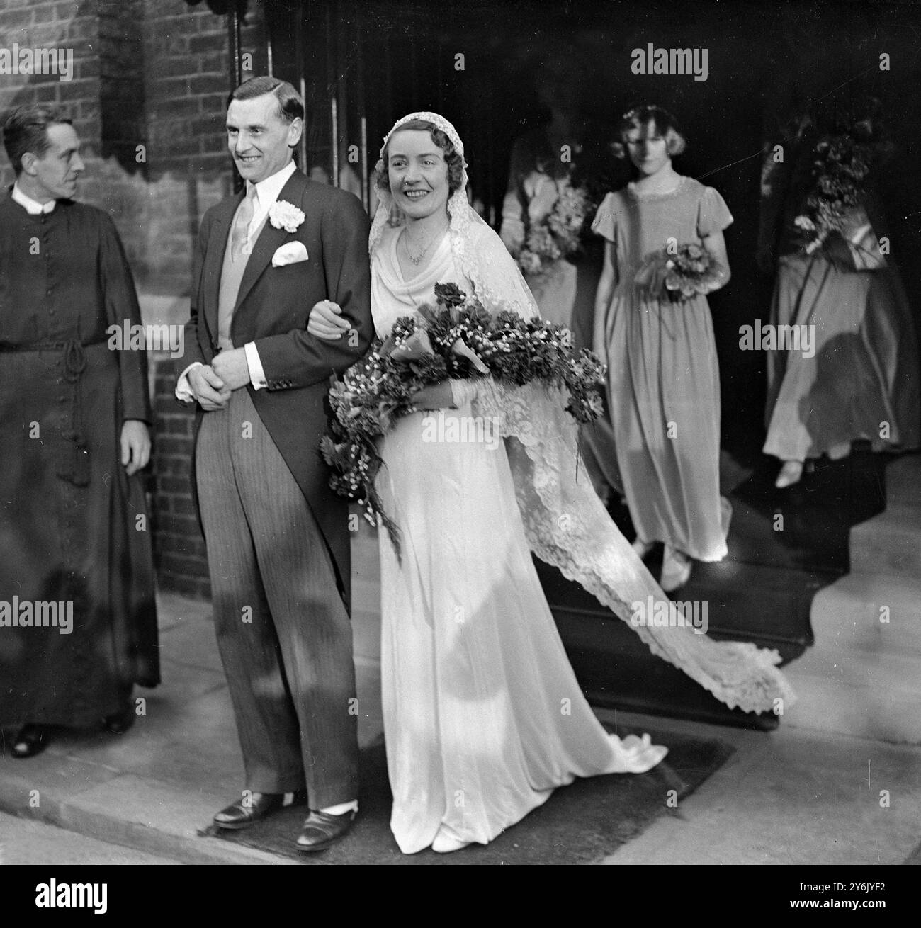 Wedding of Mr J W Greenstock , the old Malvernian and Oxford Blue , and ...