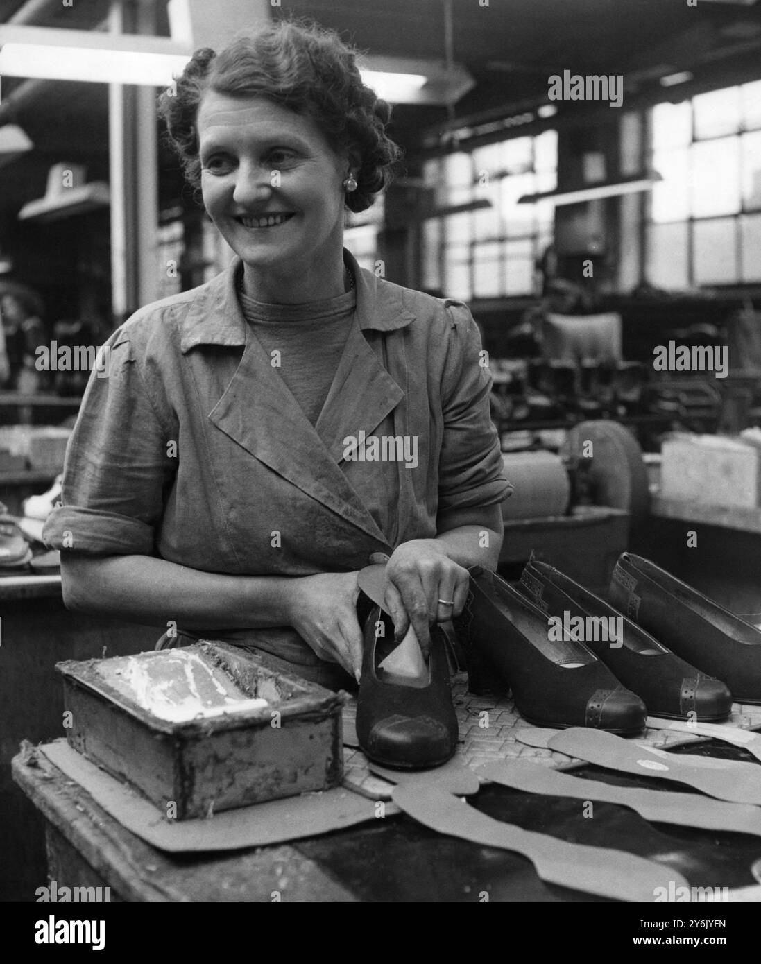 Mrs Gwen Marriott has been 16 years at Barratt's Shoe Factory . She is ...