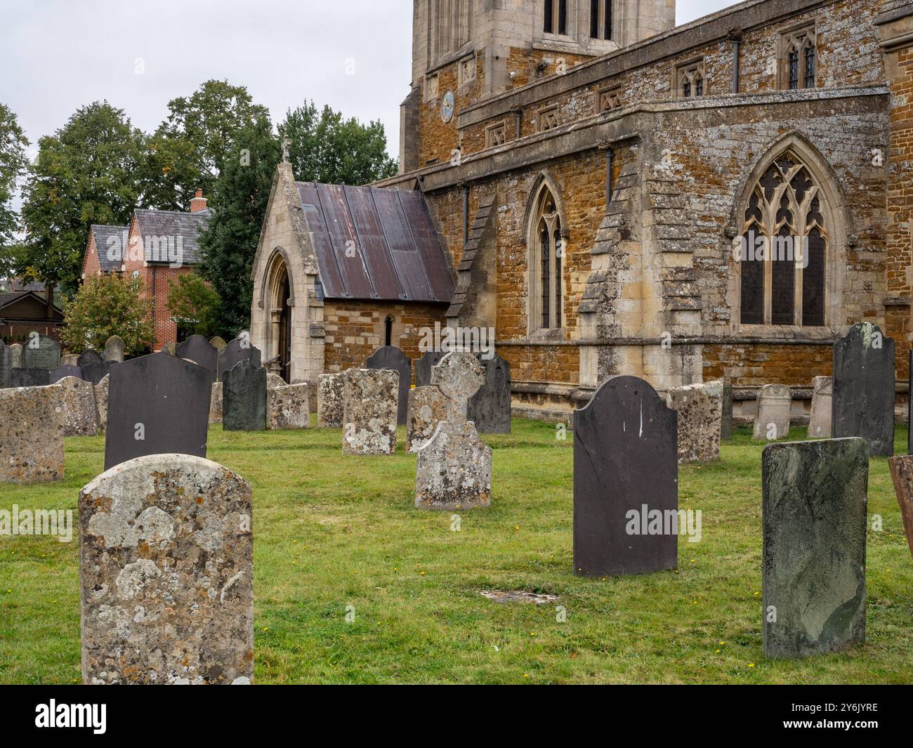 The church of St Mary in the village of Ashley, Northamptonshire, UK ...