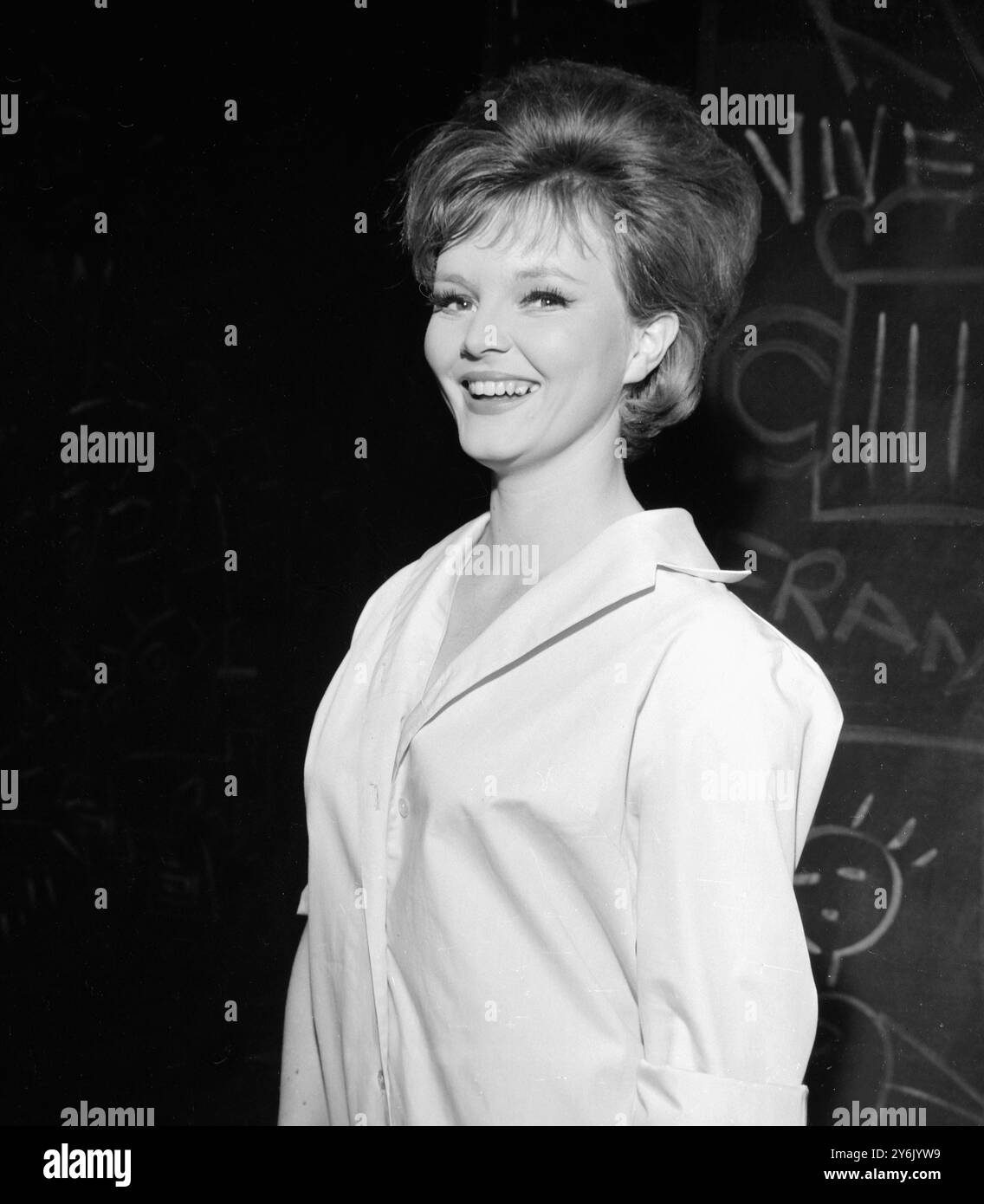 South African actress , Erica Rogers , pictured at Her Majesty 's Theatre in London last night ...