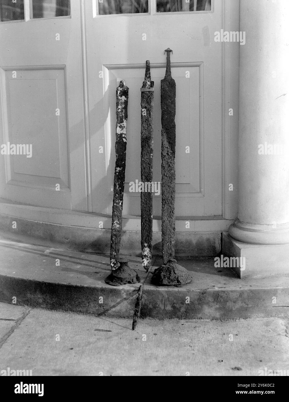 Ancient weapons unearthed at Dead man 's Club , Mitcham . 4 January ...