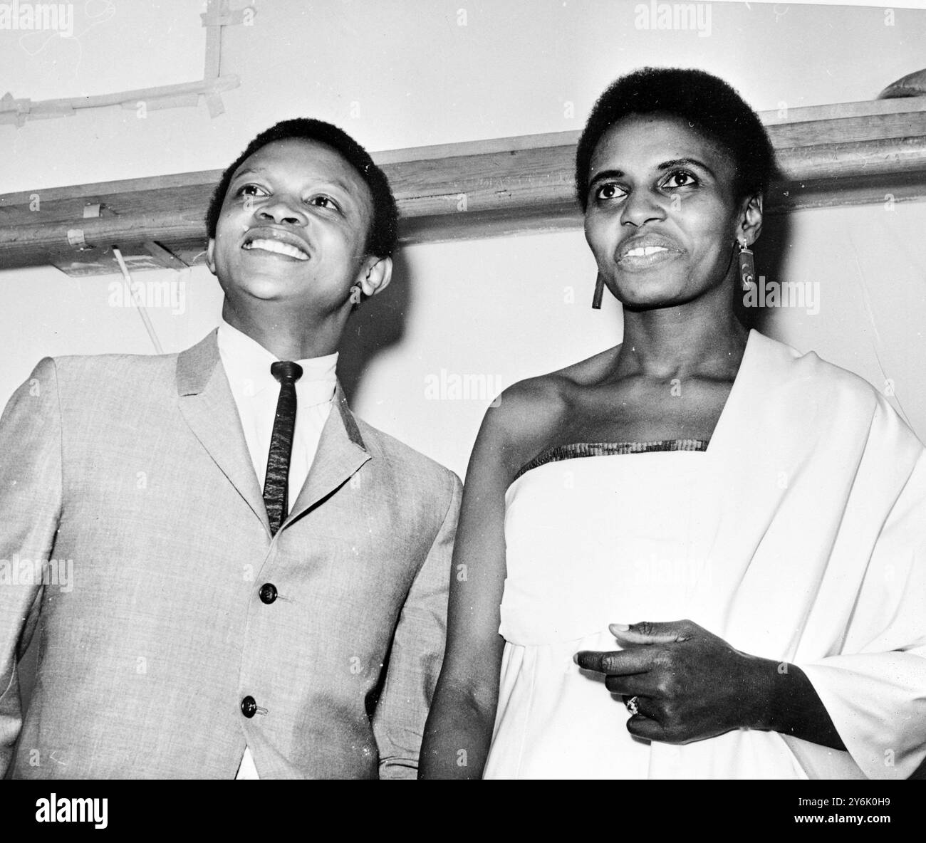 Stamford , Connecticut : Singer Miriam Makeba and Hugh Masekela South ...