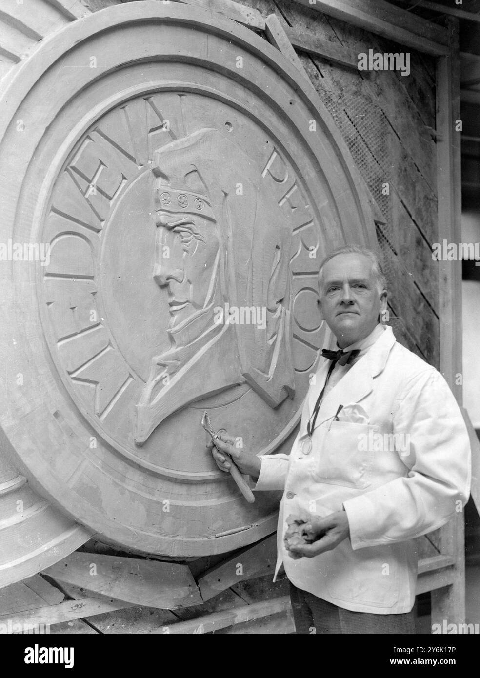 Mr Gilbert Bayes , sculptor , who has been commissioned to design the ...