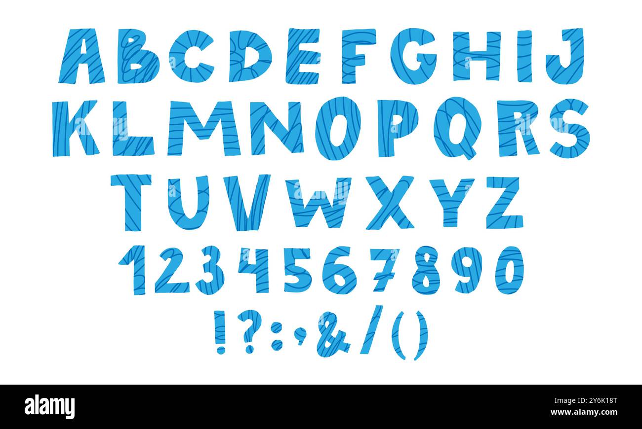 Simple hand drawn alphabet Cut Out Stock Images & Pictures - Alamy