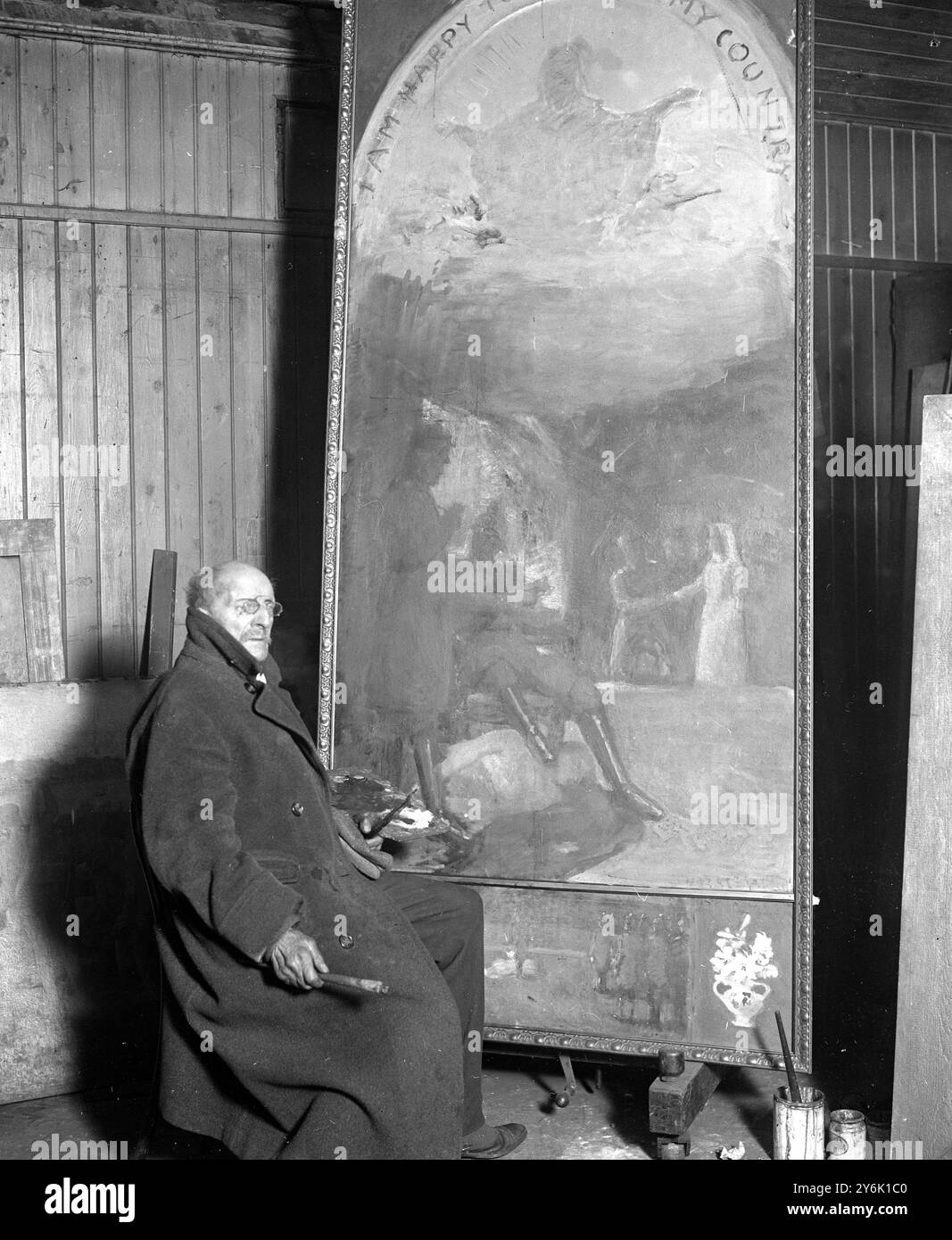 Mr Van Ruith the aged artist endeavours to complete his picture of ...