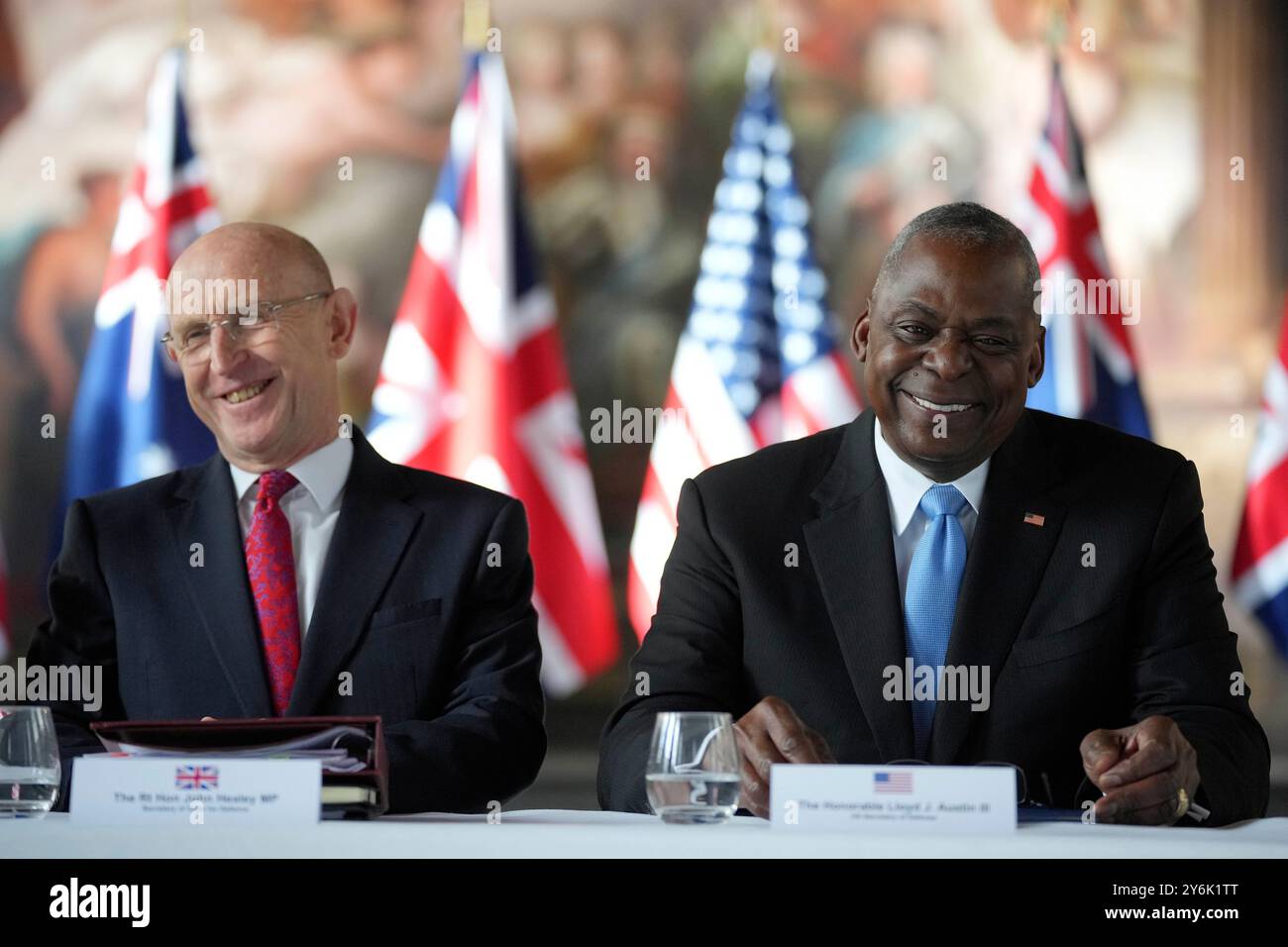 (left to right) Defence Secretary John Healey and US Secretary of ...