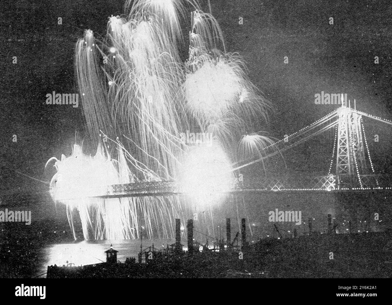 Fireworks at the scene of a former great fire : The opening of the ...
